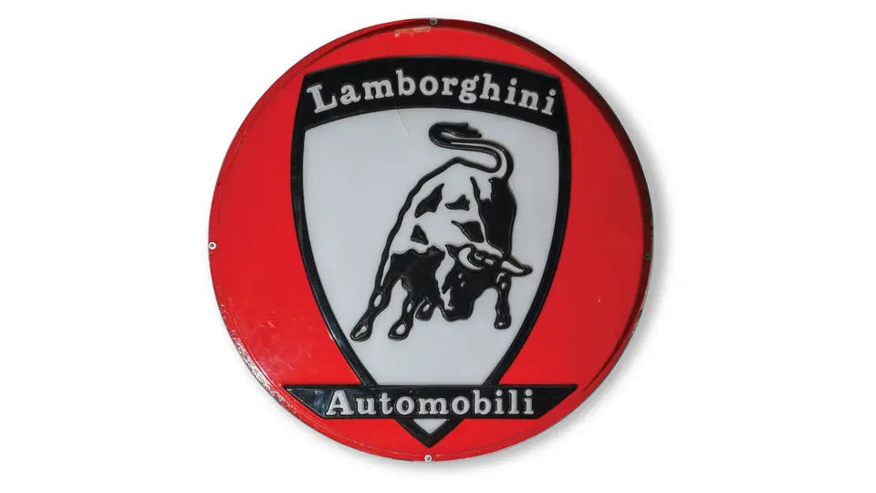 Lamborghini Automobili Lighted Sign | Hershey 2019 | RM Sotheby's