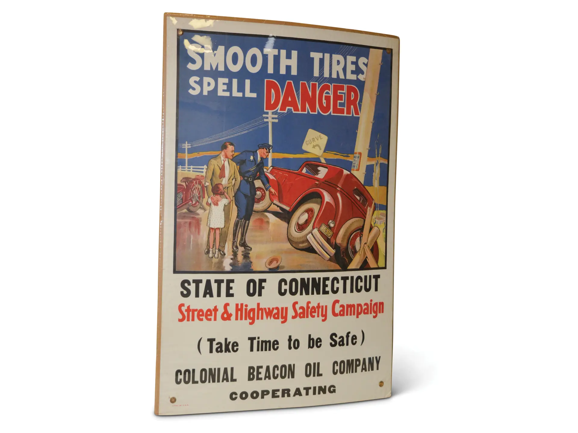 "Smooth Tires Spell Danger Street & Highway Safety Campaign" Banner ...