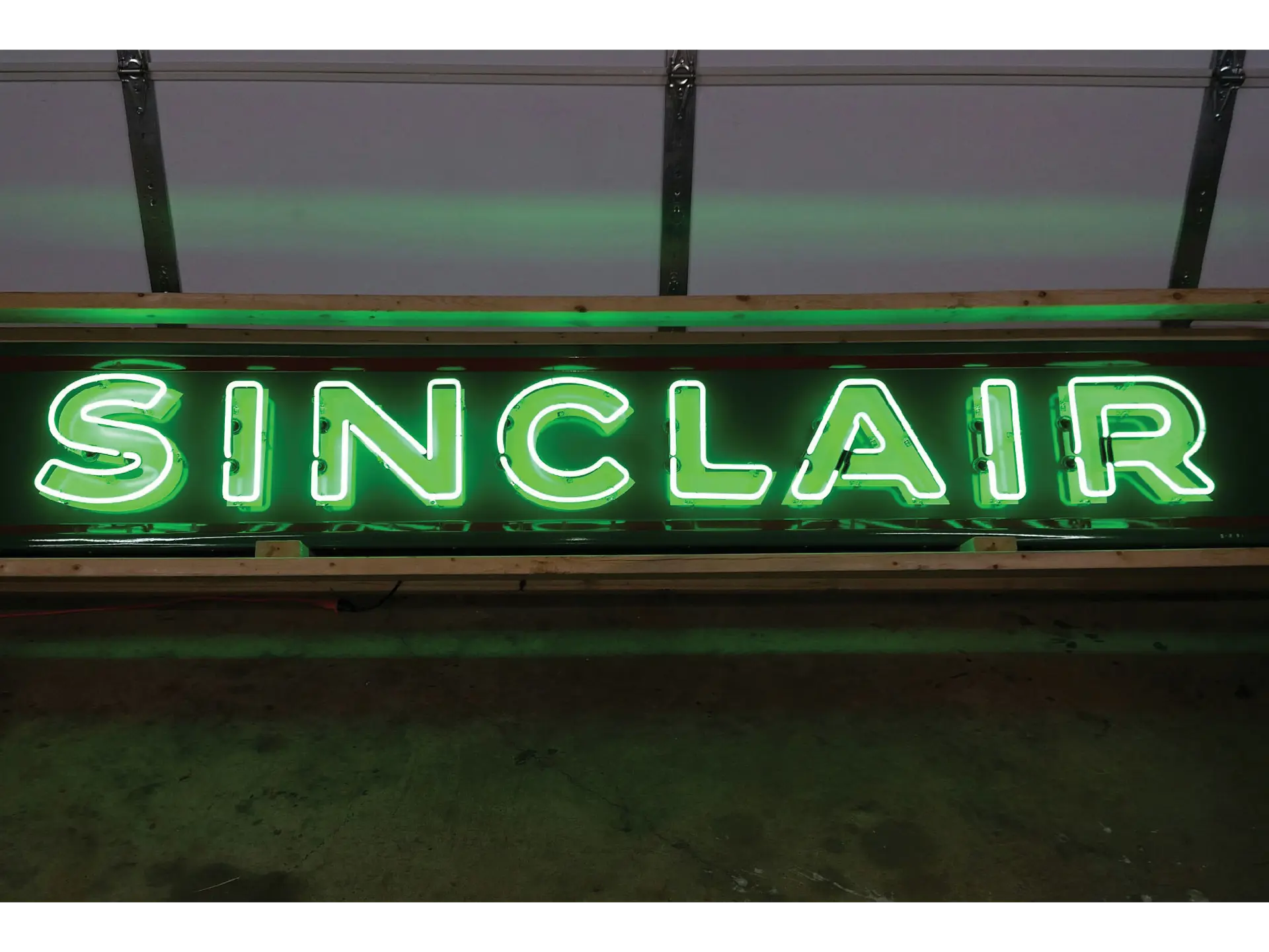 Original Sinclair Porcelain Neon Sign, 14" x 120", New Neon ...