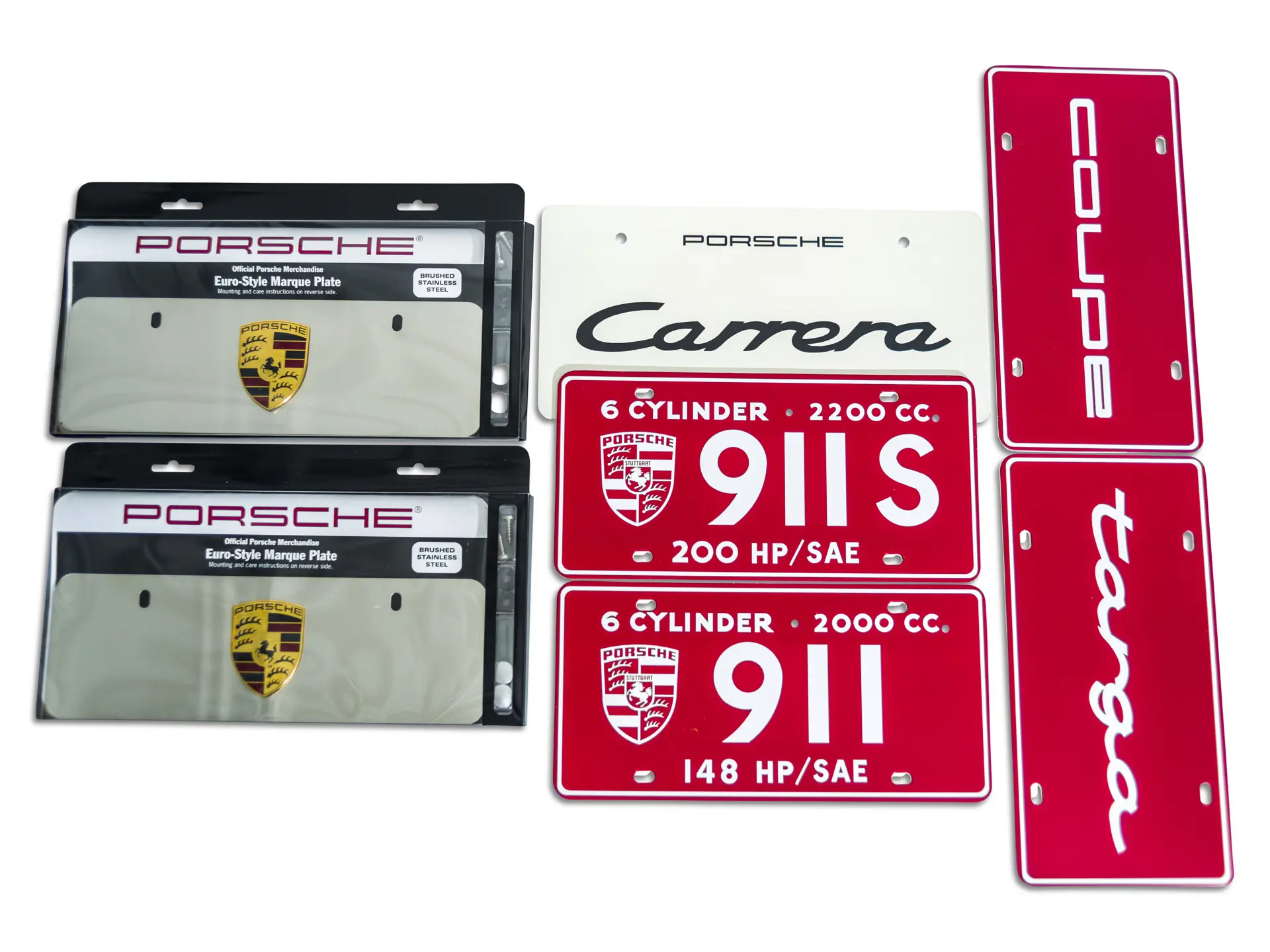 Porsche License Plates with Model Designations | The White Collection ...