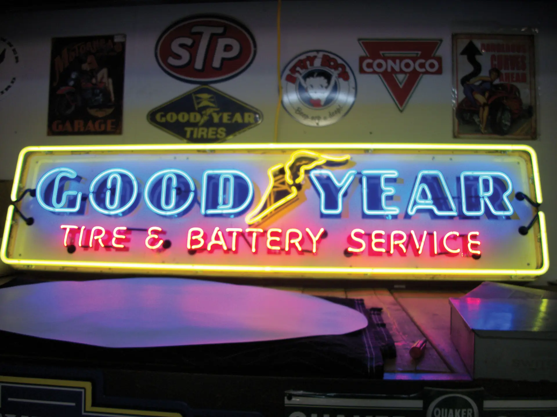 Original 6ft. Goodyear Neon Sign | Auburn Fall 2014 | RM Sotheby's