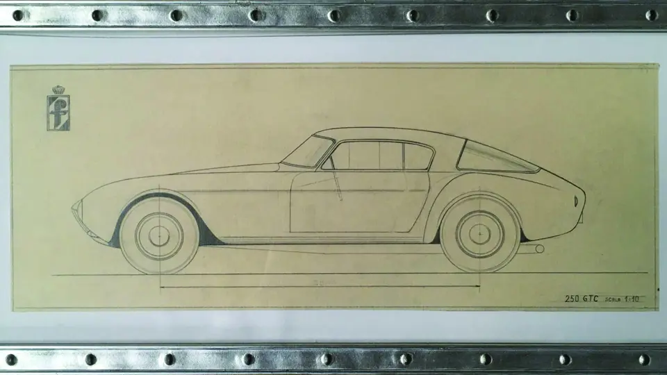 Pinin Farina Ferrari 250 GTC Drawing, c. 1950s | Santa Monica 2017 | RM ...