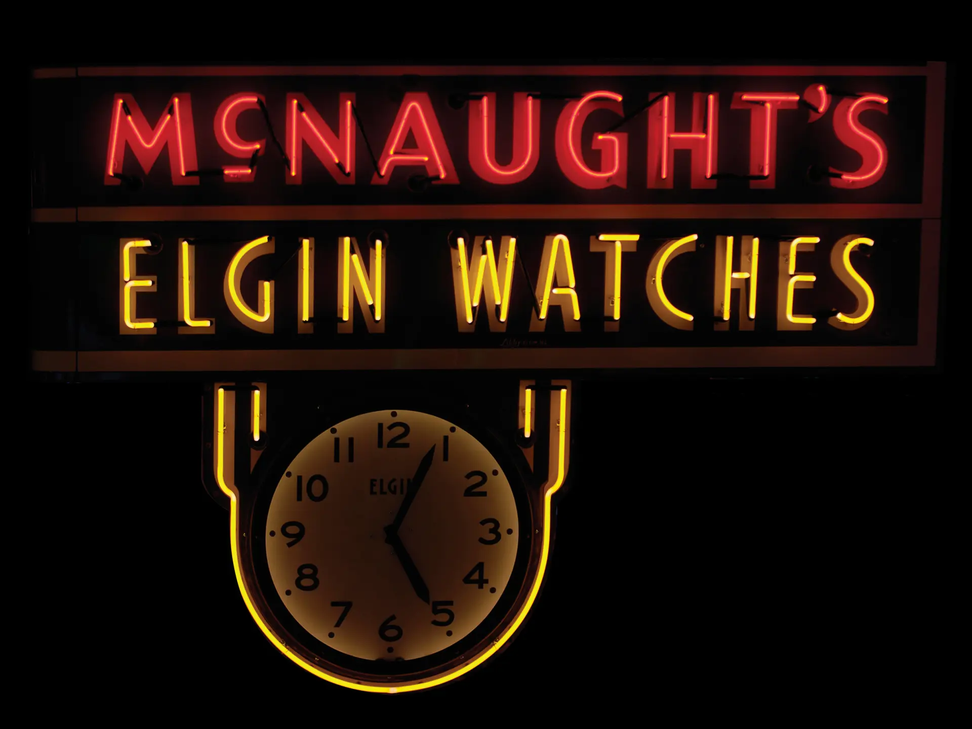 McNaught's Elgin Watches Neon | The Dingman Ford Collection | RM Sotheby's