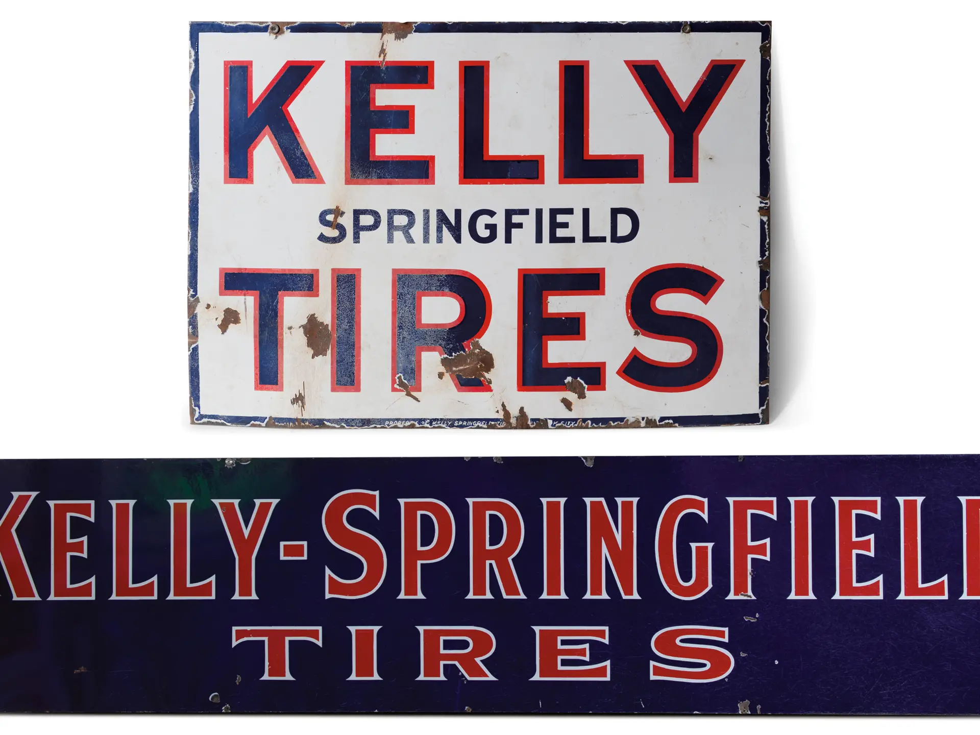 Two Kelly Springfield Signs | The Dingman Collection 2012 | RM Sotheby's