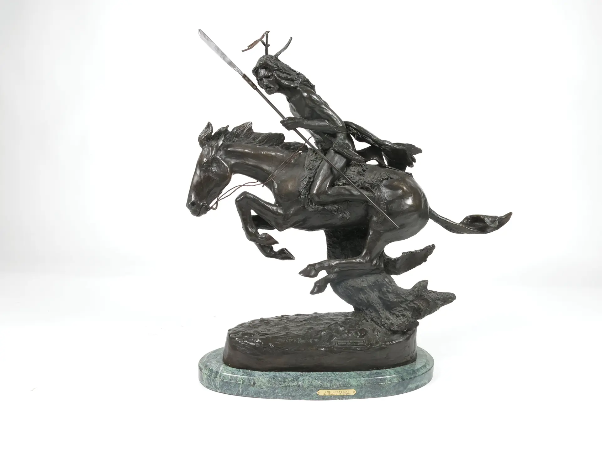 The Cheyenne by Frederic Remington Bronze Statue Sculpture | Auburn ...