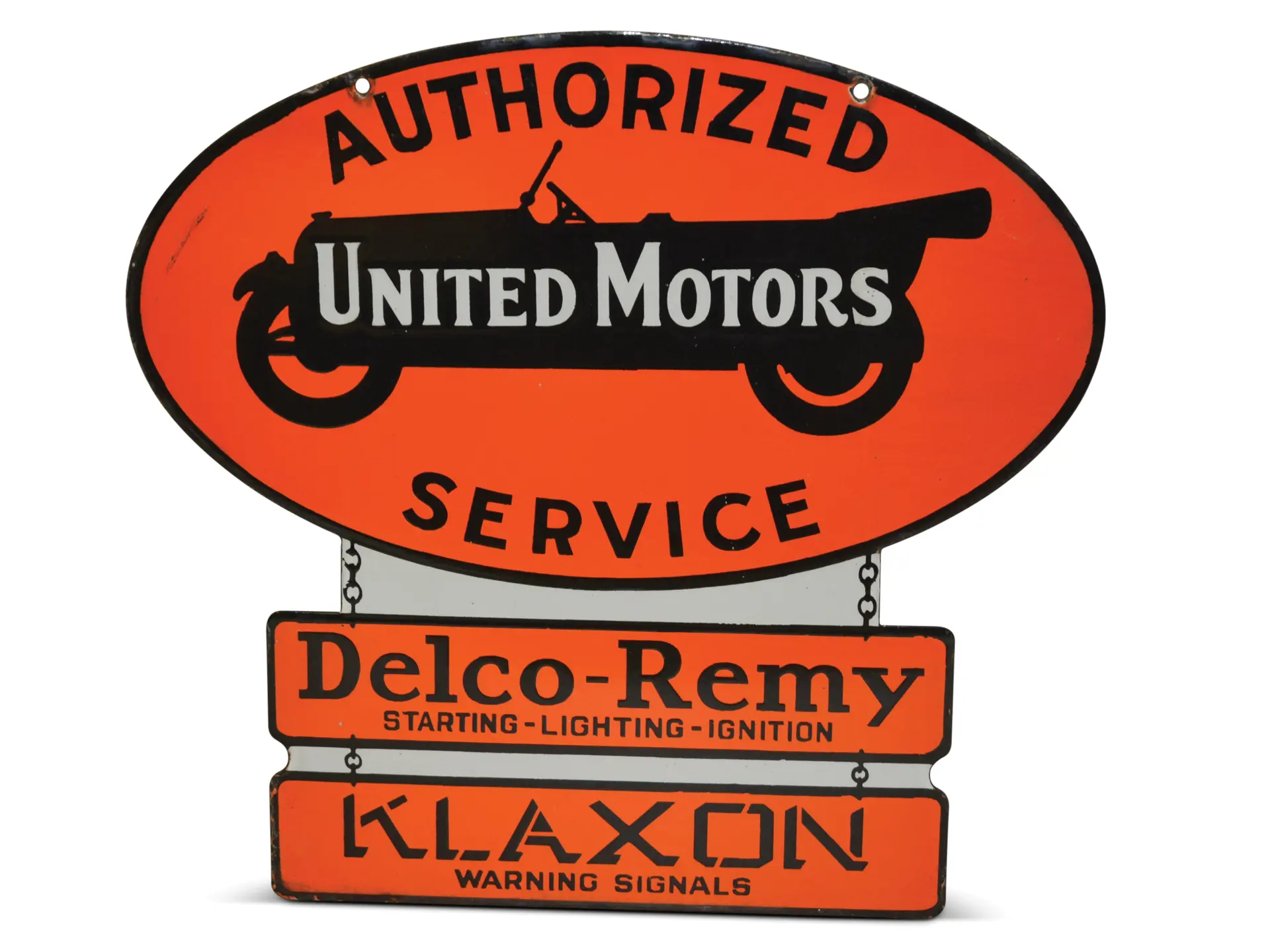 "United Motors Authorized Service" with Delco-Remy and Klaxon Bottom ...