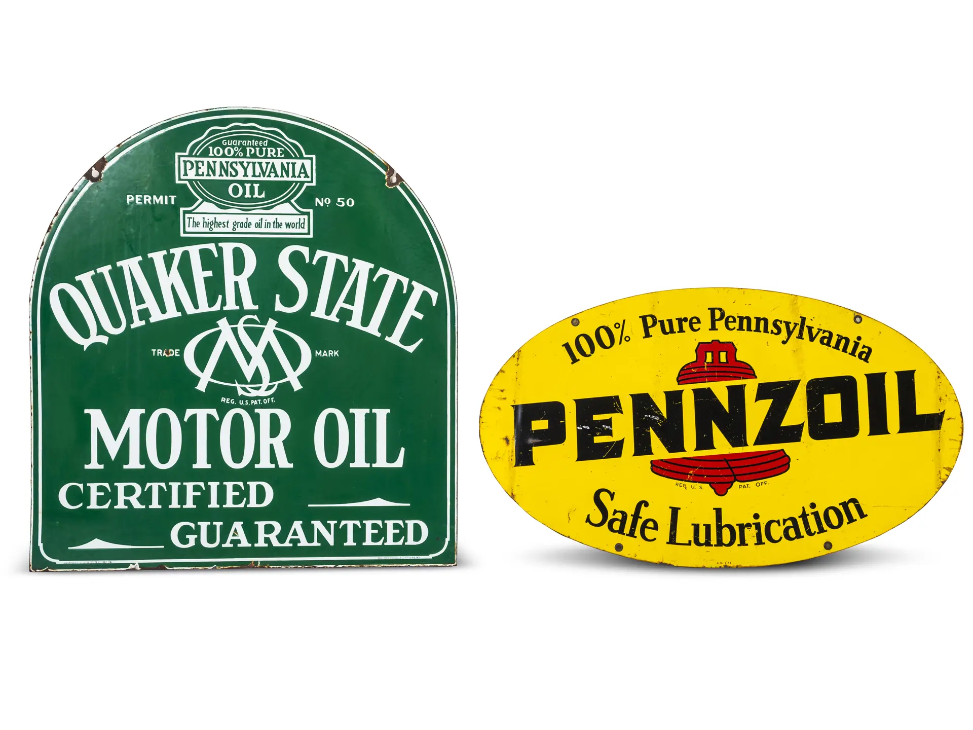 Pennzoil and Quaker State Motor Oil Double-Sided Signs | Hershey 2021 ...
