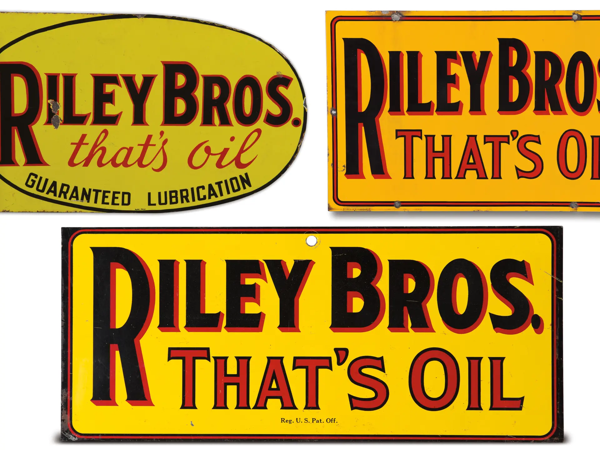 Three Riley Bros. Signs | The Dingman Collection 2012 | RM Sotheby's