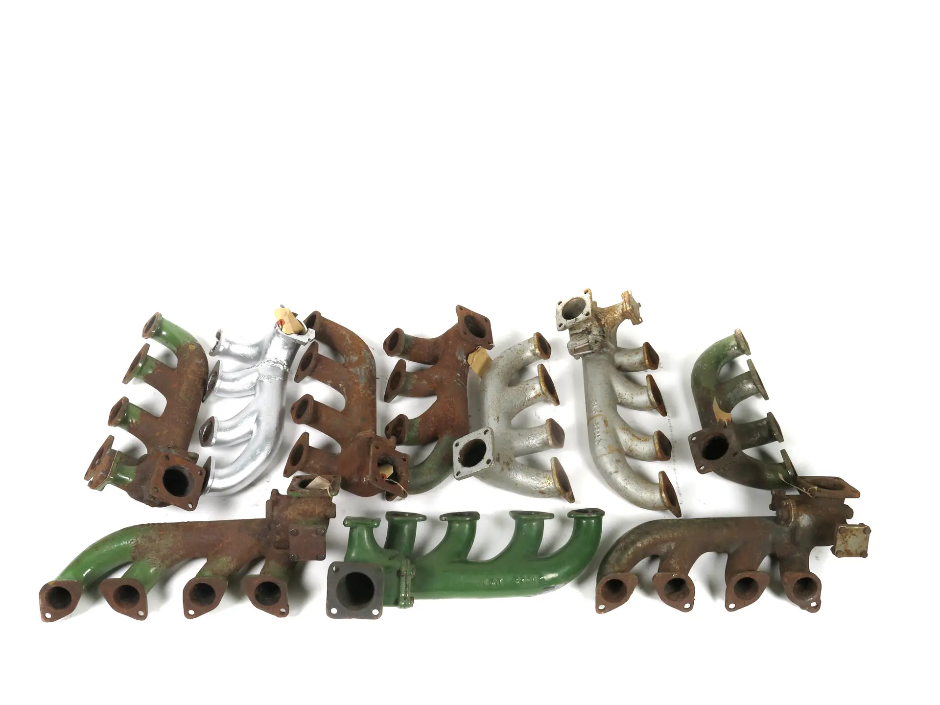 (5) Boxes Duesenberg Exhaust Manifolds - Used All with Cracks and Welds ...