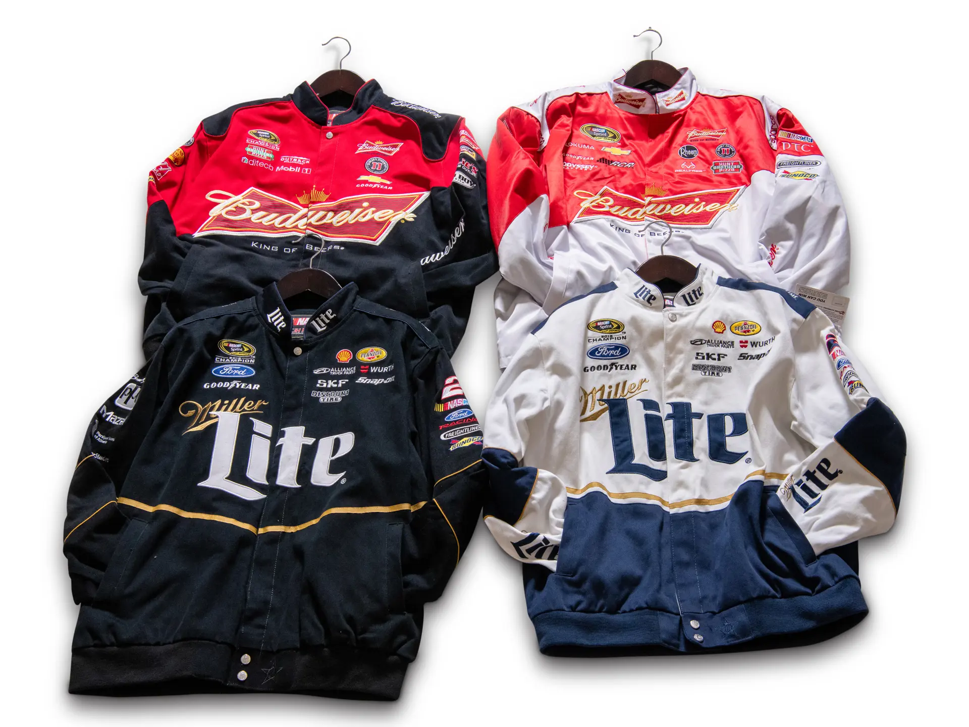 Miller Lite and Budweiser-Themed NASCAR Jackets | Dare to Dream ...