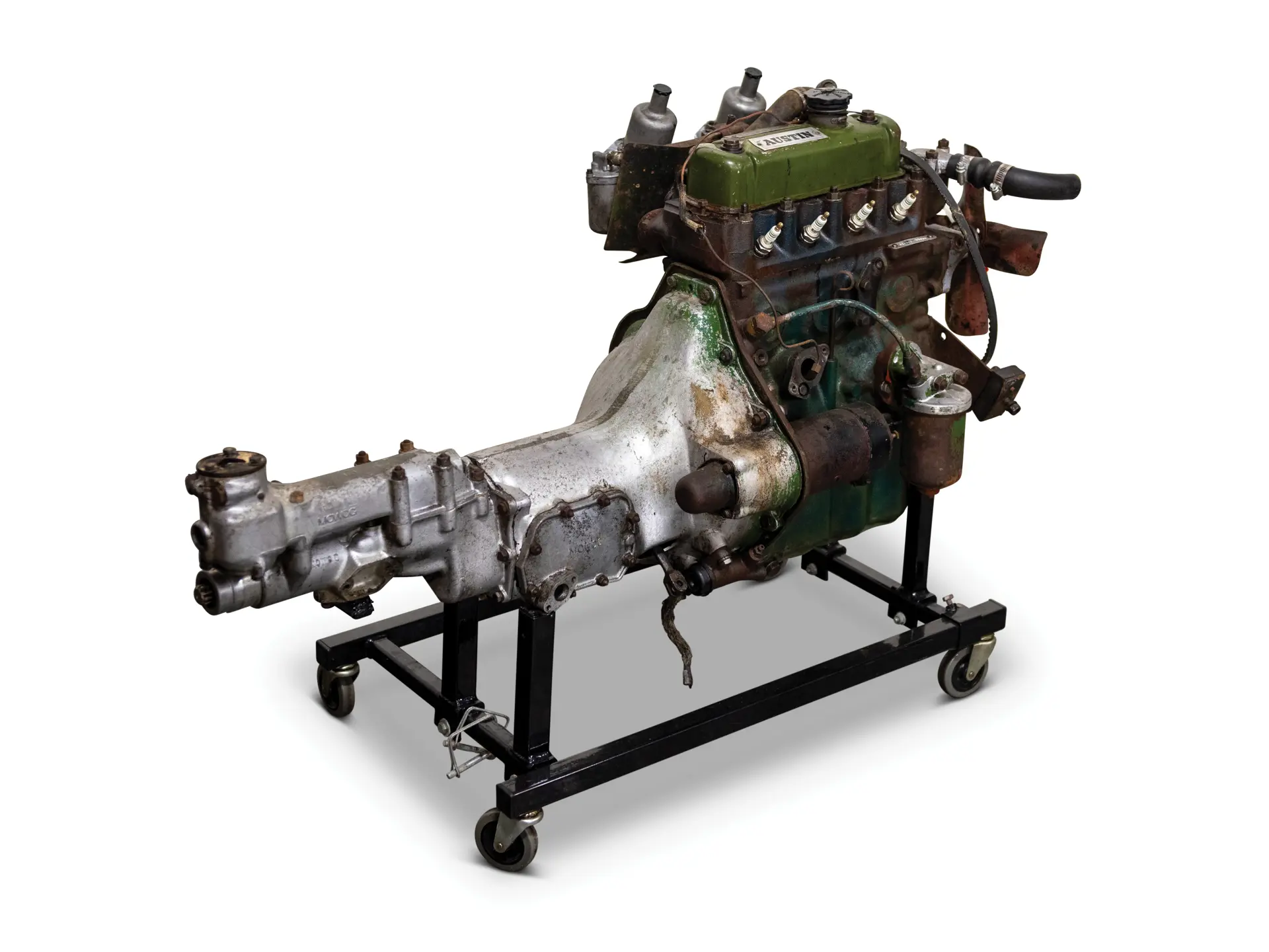Austin Inline Four-Cylinder Engine with Dual S.U. Carburetors and ...