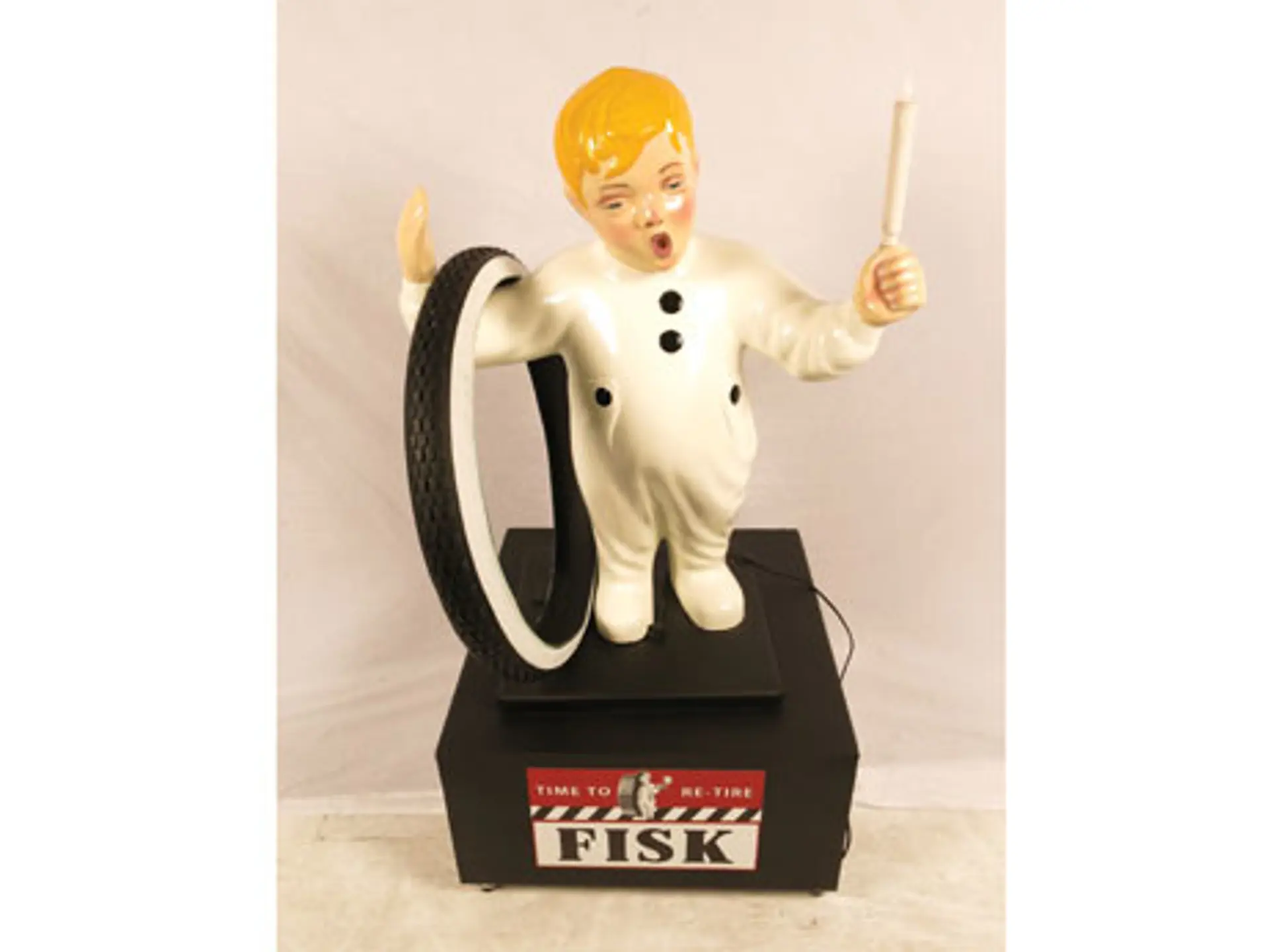 Fully Restored Rotating Fisk Tire Boy Store Display (52"x32") | Auburn ...