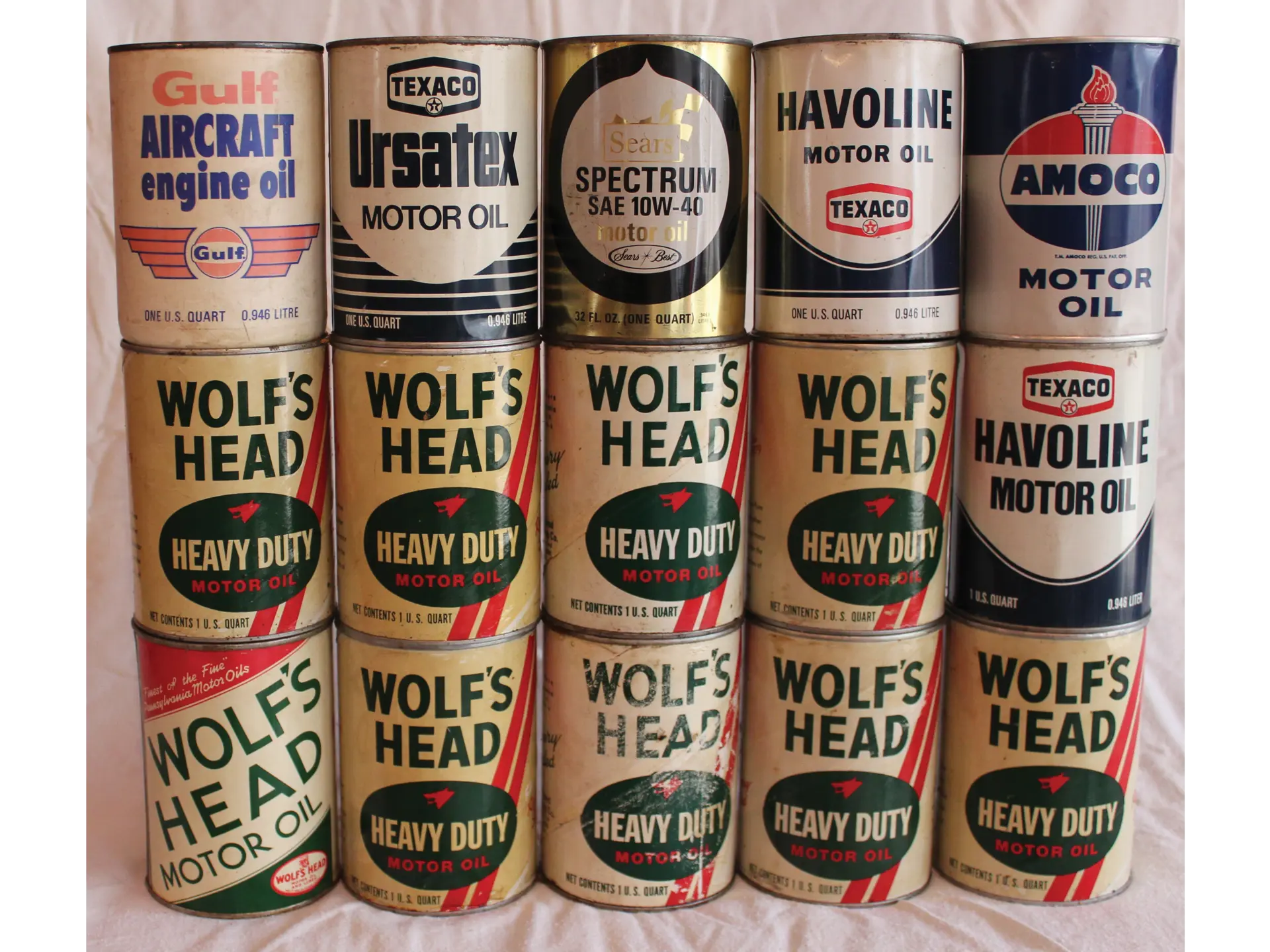 Wolf's Head Oil Cans, 15 Pieces | Auburn Spring 2018 | RM Sotheby's