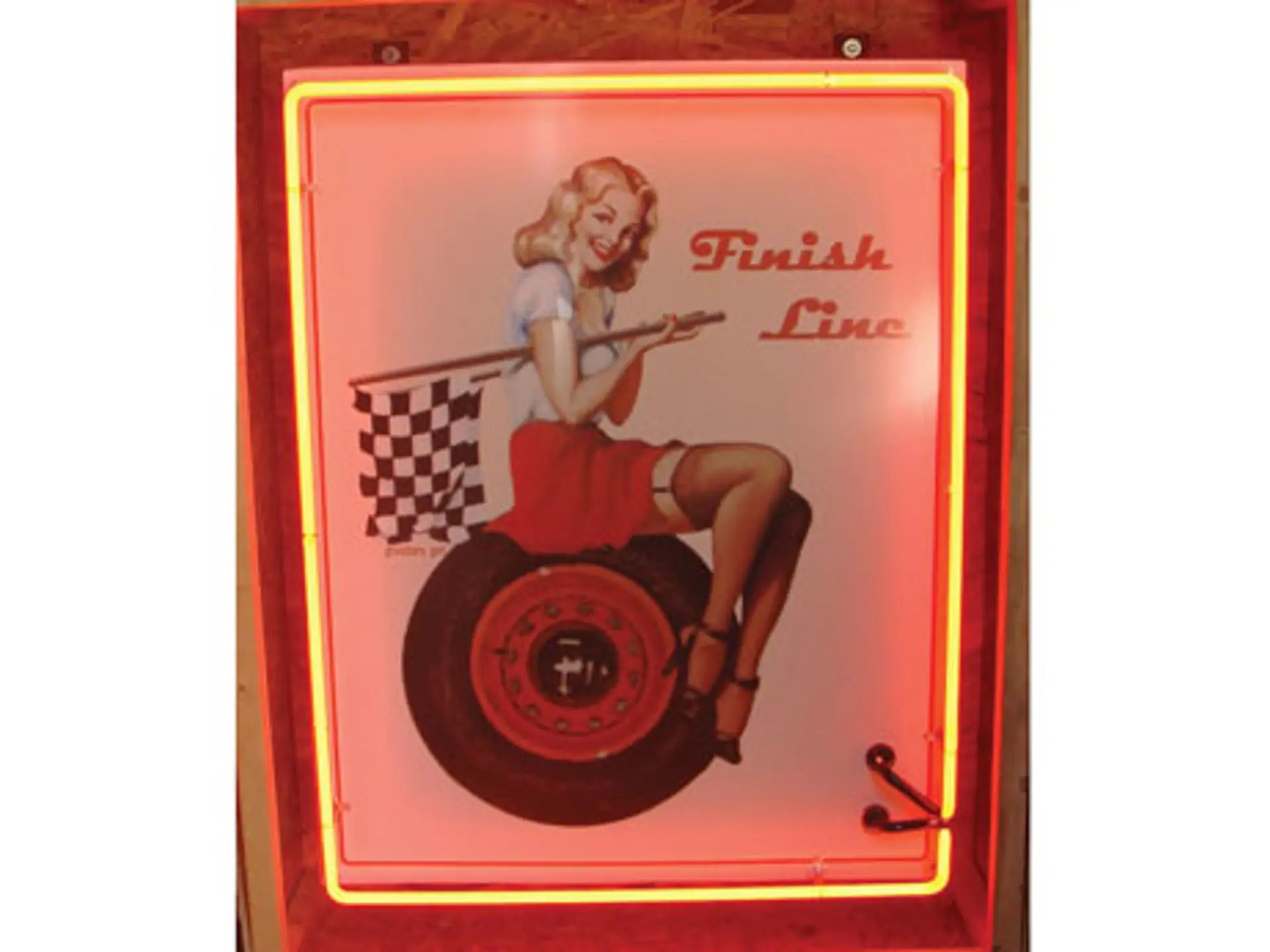 Victory Girl Finish Line Pinup Girl Neon (48 inches round) | Auburn ...