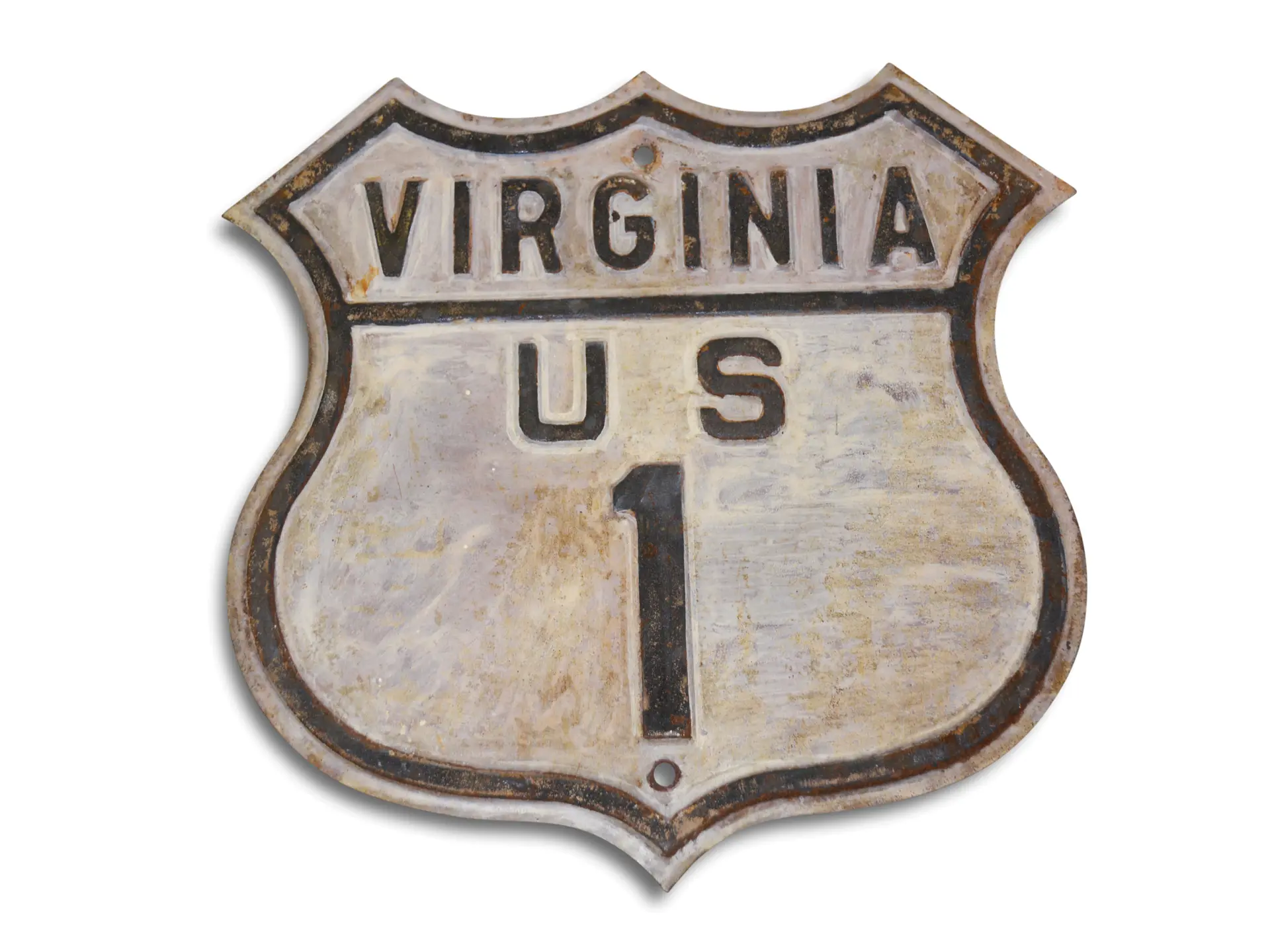 Virginia U.S. Route 1 Shield Tin Sign | Auburn Fall 2019 | RM Sotheby's