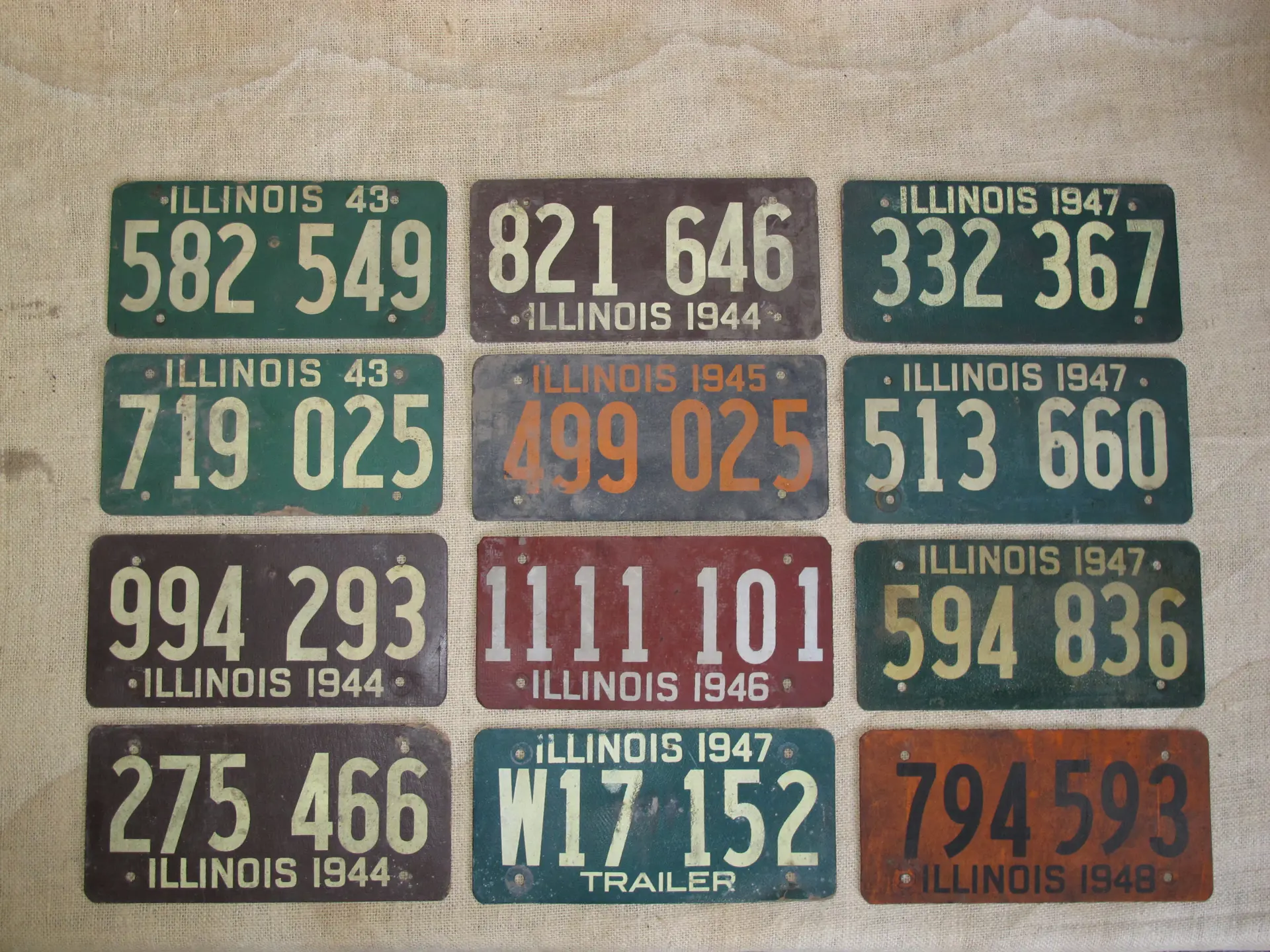 Illinois Wartime License Plates 1943 - 1948 | The Lee Roy Hartung ...