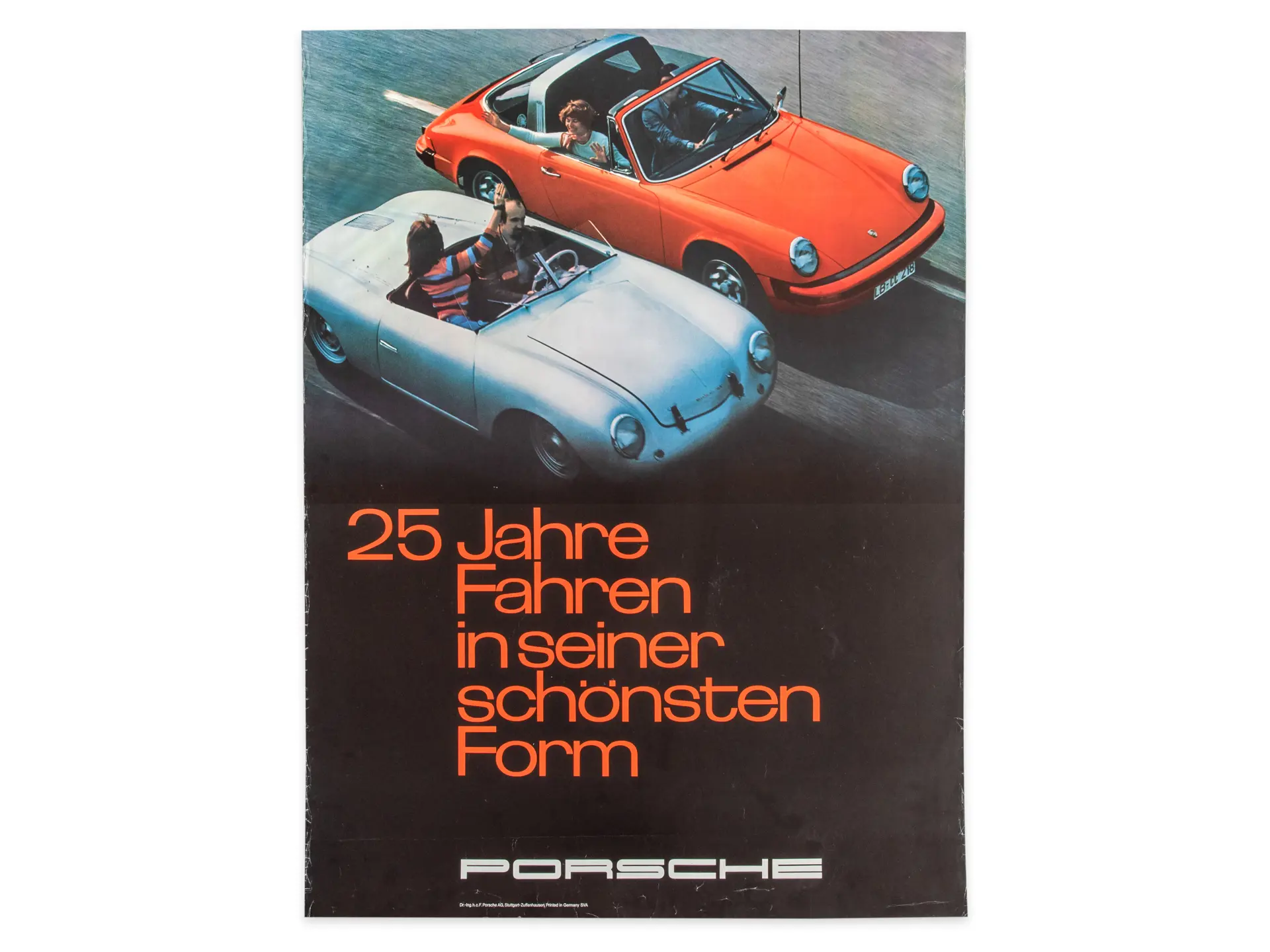 "25 Jahre Fahren in seiner schönsten Form" Porsche Advertising Poster ...