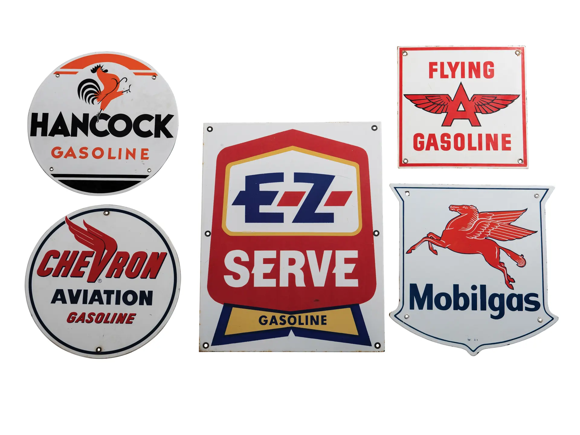 Assorted Gasoline Porcelain Pump Plates | The Dingman Collection | RM ...
