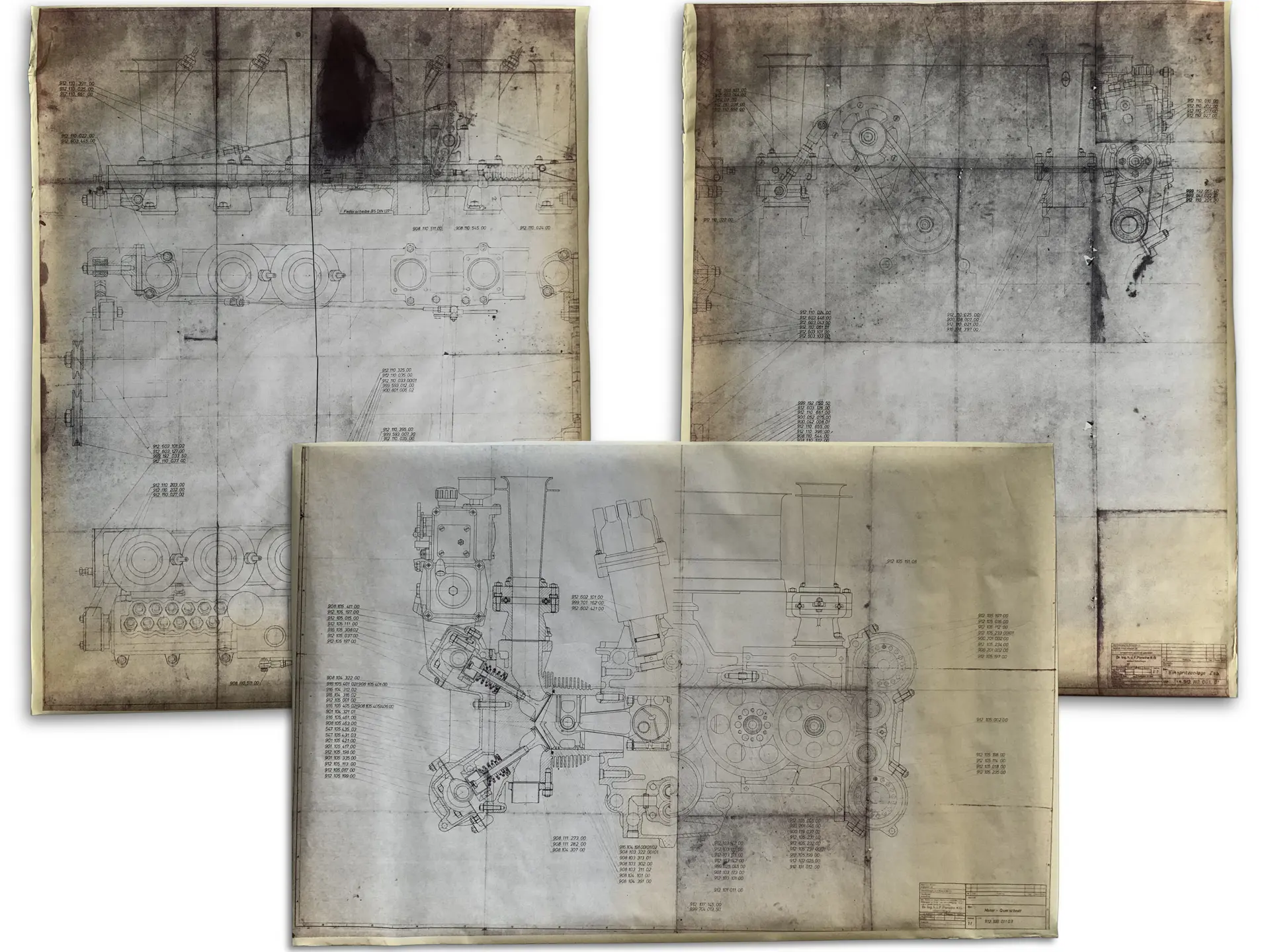 Porsche 917 Type 912 Engine Schematics, 1969 | A Lifetime of Porsche ...