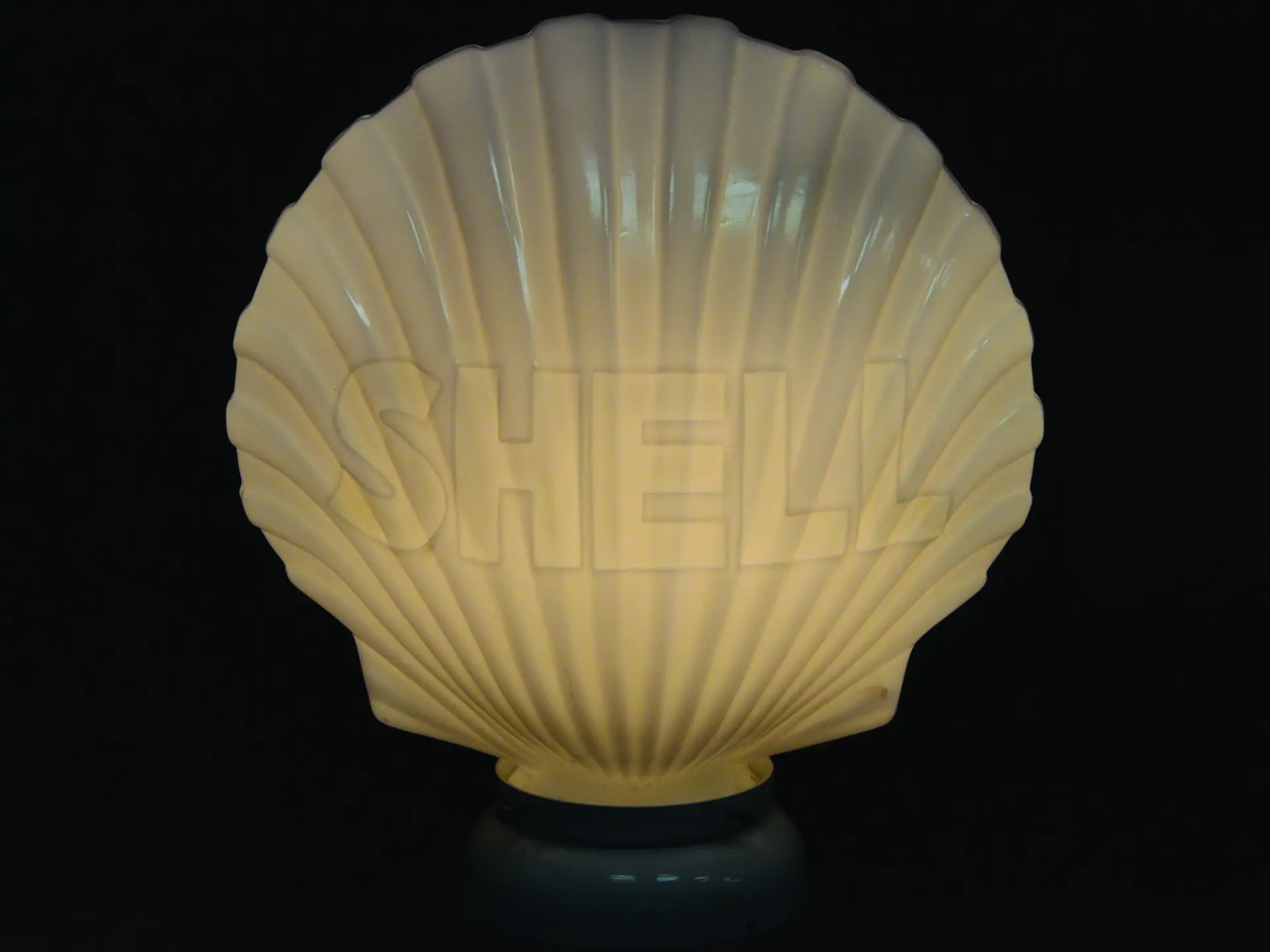A reproduction Shell milk glass gas globe. | Auburn Fall 2016 | RM ...