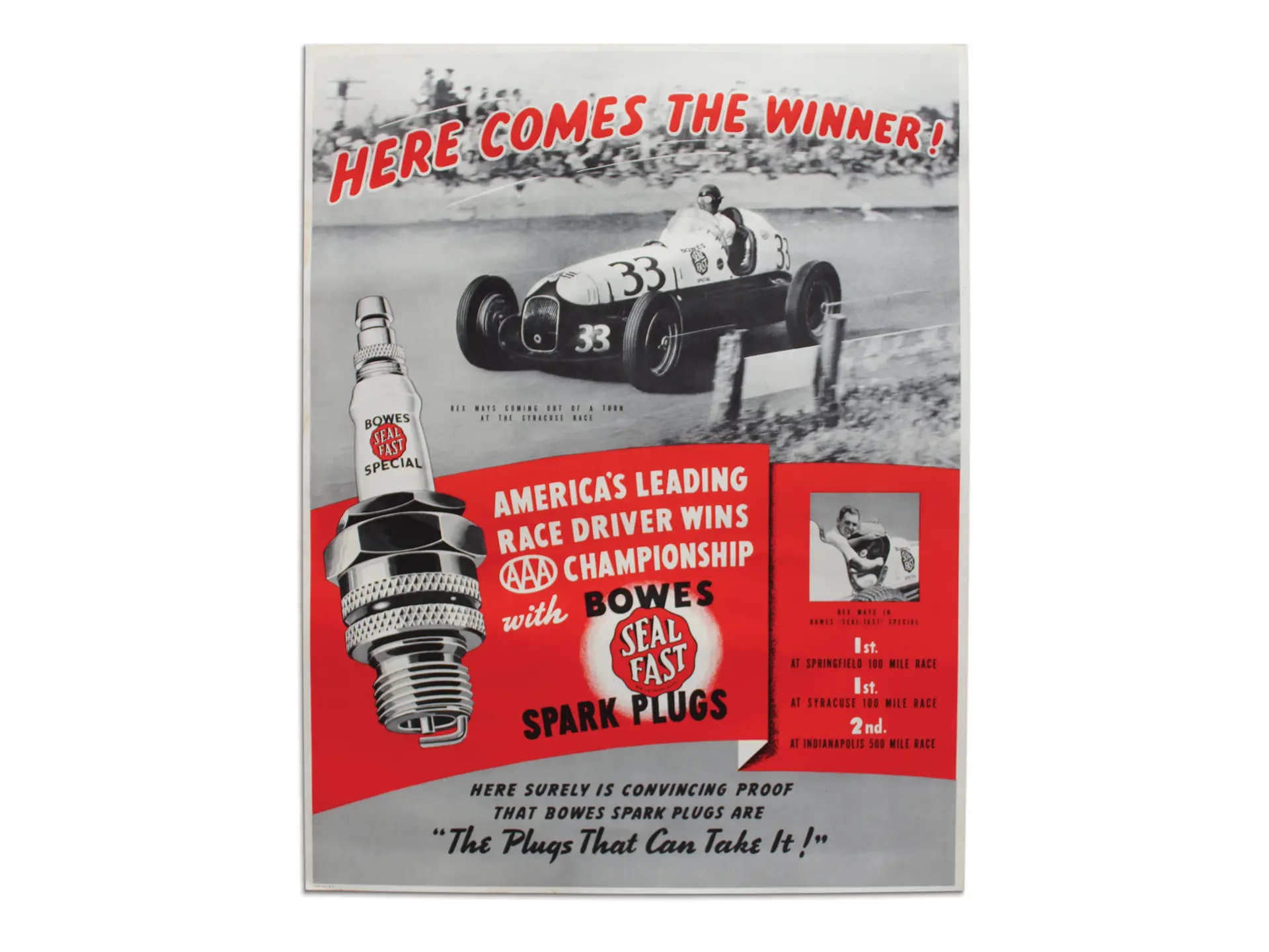 "Here Comes the Winner! America's Leading Race Driver Wins AAA ...