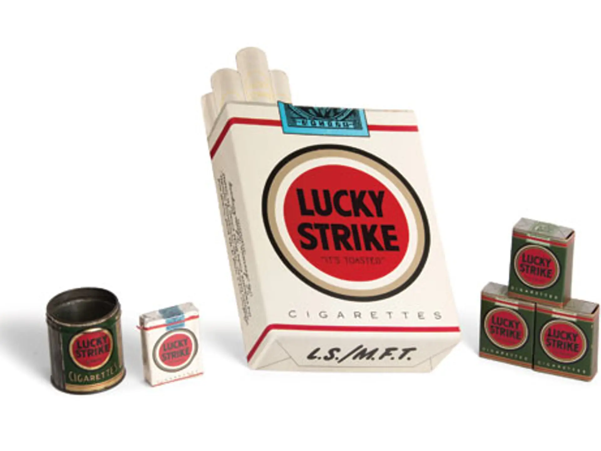 Lucky Strike Green Pack Cigarette Display, pre 1942 (9" X 13") | Auburn ...