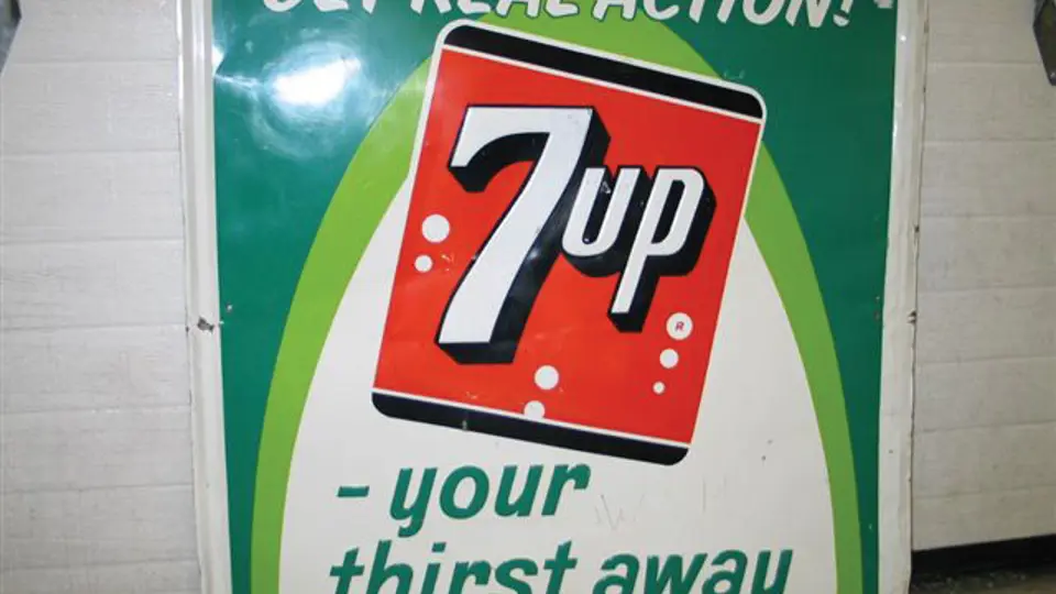 1960's Original 7up Tin Sign | The Florida Collector Car Auction 2005 ...