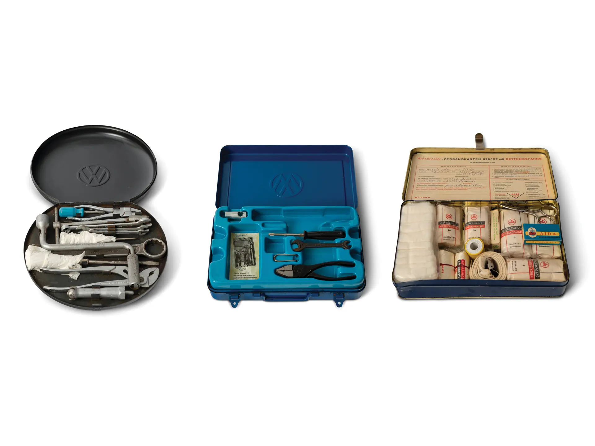 Pair of Volkswagen Tool Kits and First Aid Kit | The Taj Ma Garaj ...