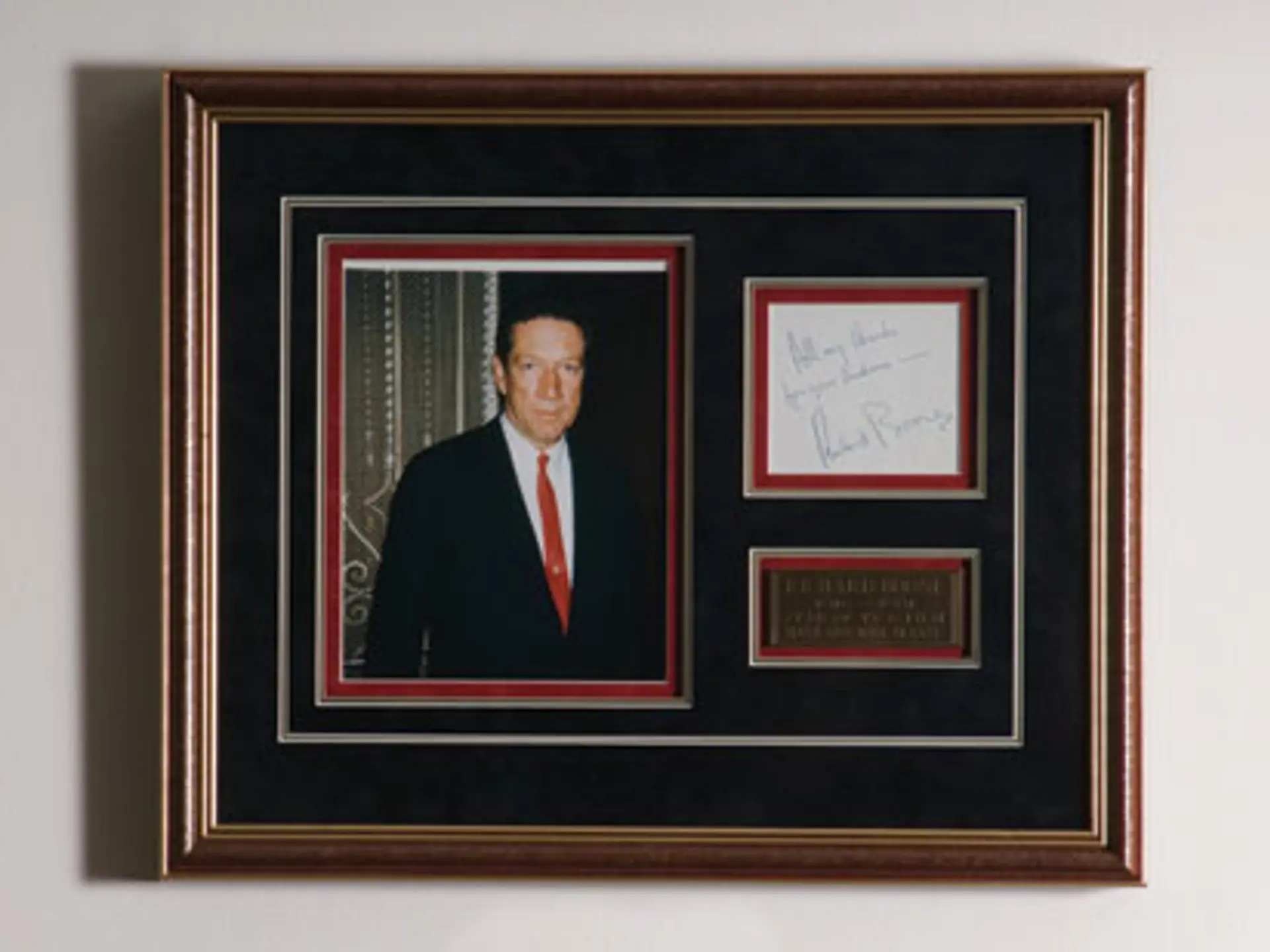 Richard Boone Autograph Display | The Astor Collection | RM Sotheby's
