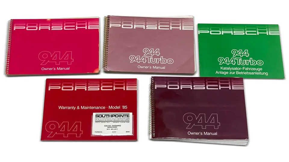 English/German Porsche 944 Owner's Manuals | The White Collection ...