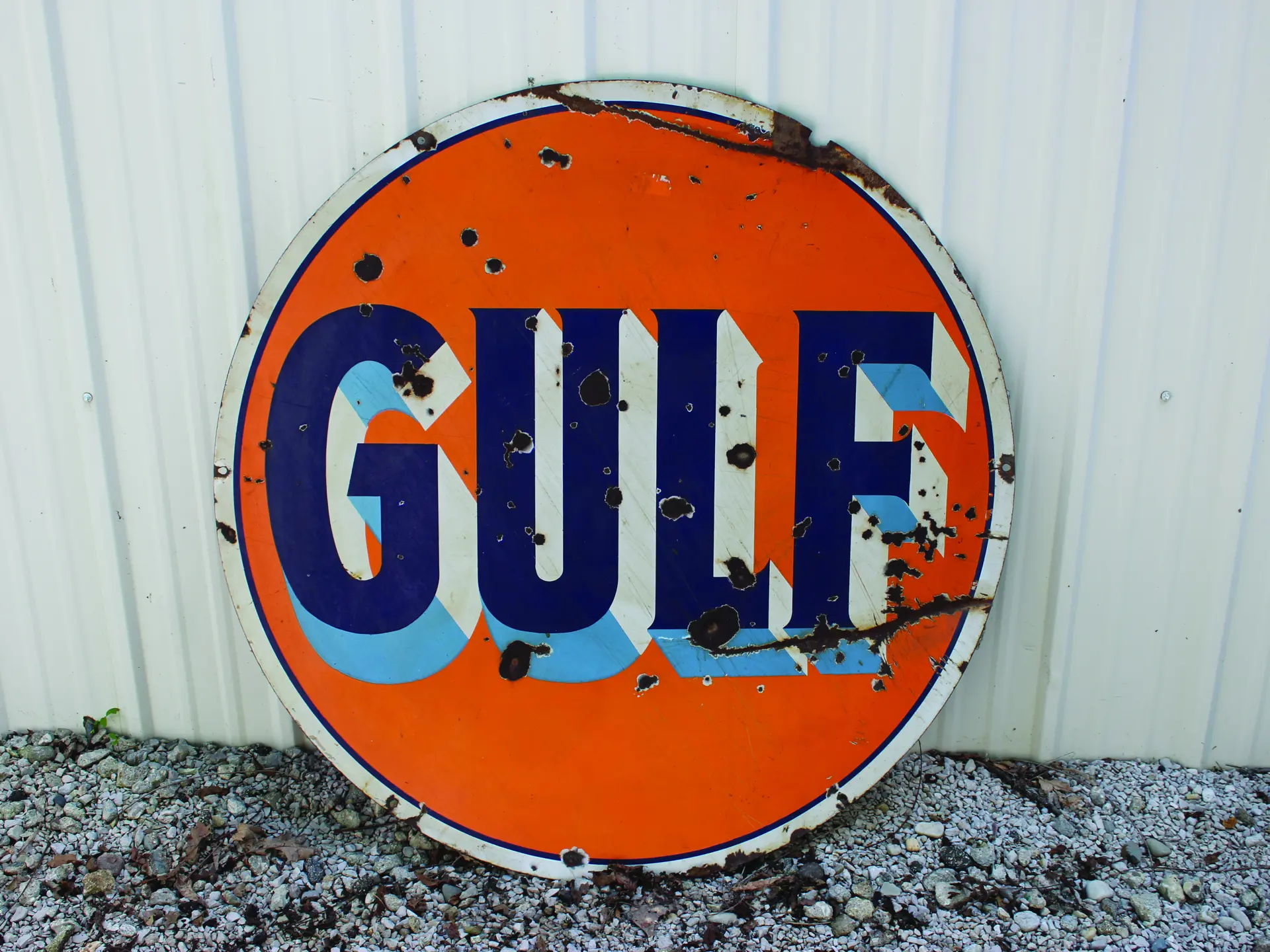 Double-sided, Porcelain, Gulf Sign | Auburn Fall 2017 | RM Sotheby's