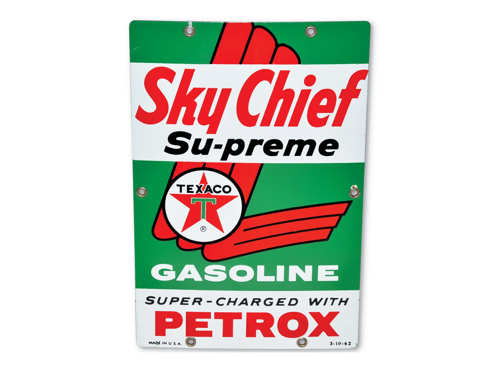 Texaco Sky Chief Su-preme Gasoline with Petrox Sign | Auburn Spring ...