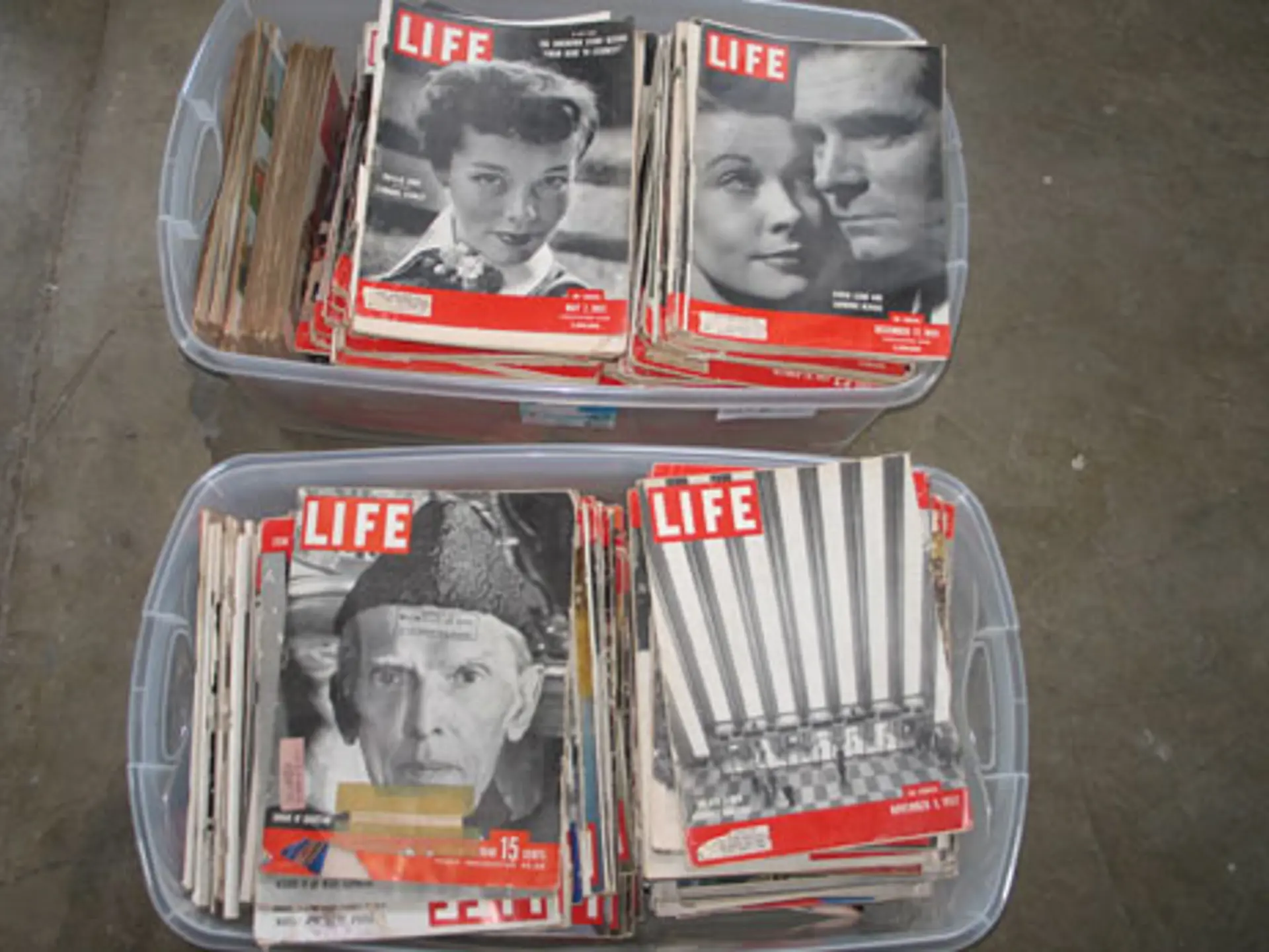 Life Magazines (miscellaneous), 2 clear boxes | The Pate Collection ...
