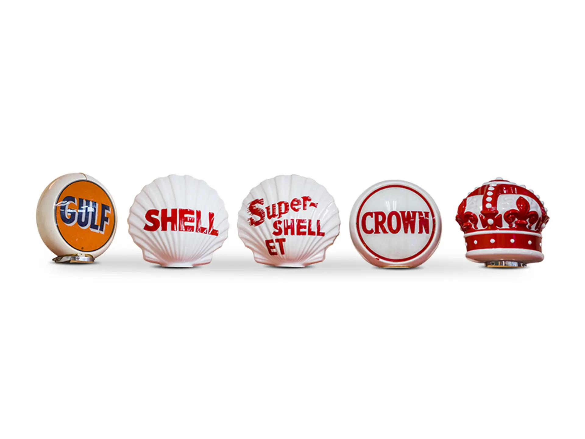 Five Reproduction Gas Pump Globes | Gene Ponder Collection | RM Sotheby's