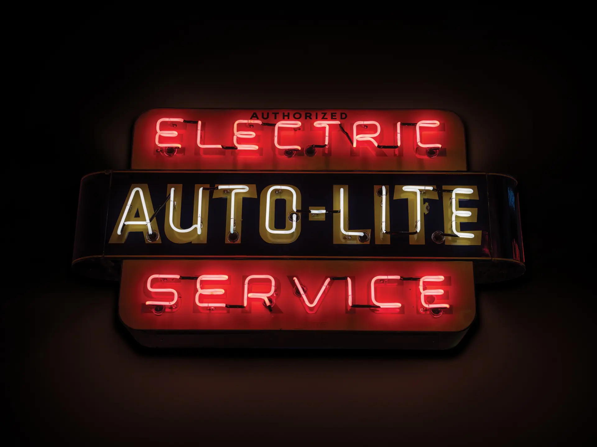 Auto-Lite Authorized Electric Service Double-Sided Neon Sign | The ...