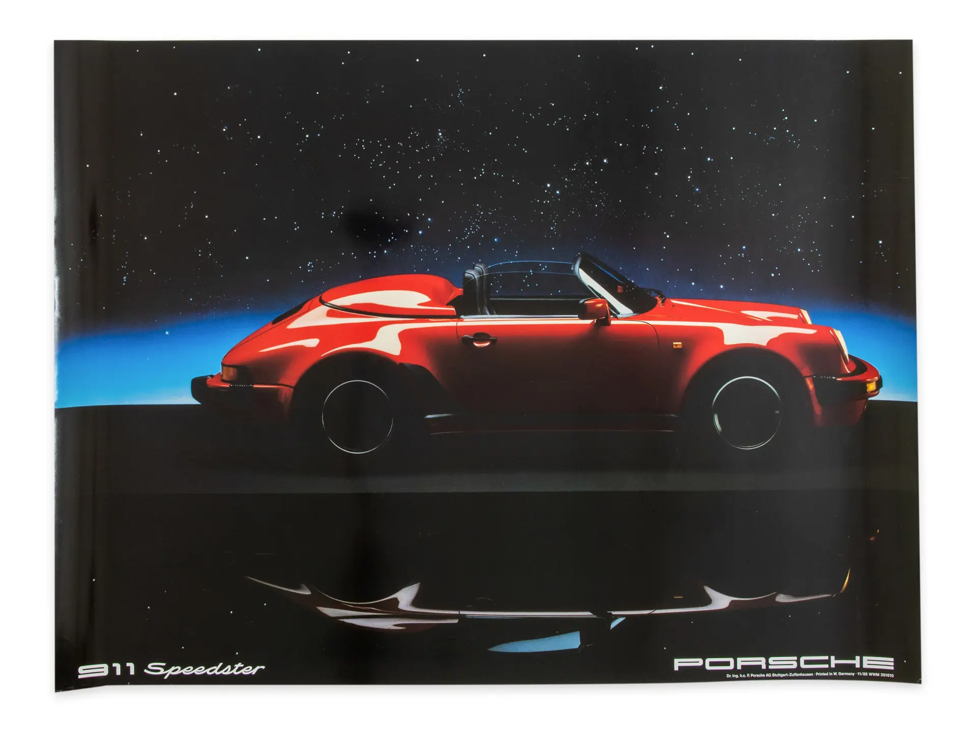 Porsche 911 Speedster Advertising Poster | The White Collection ...