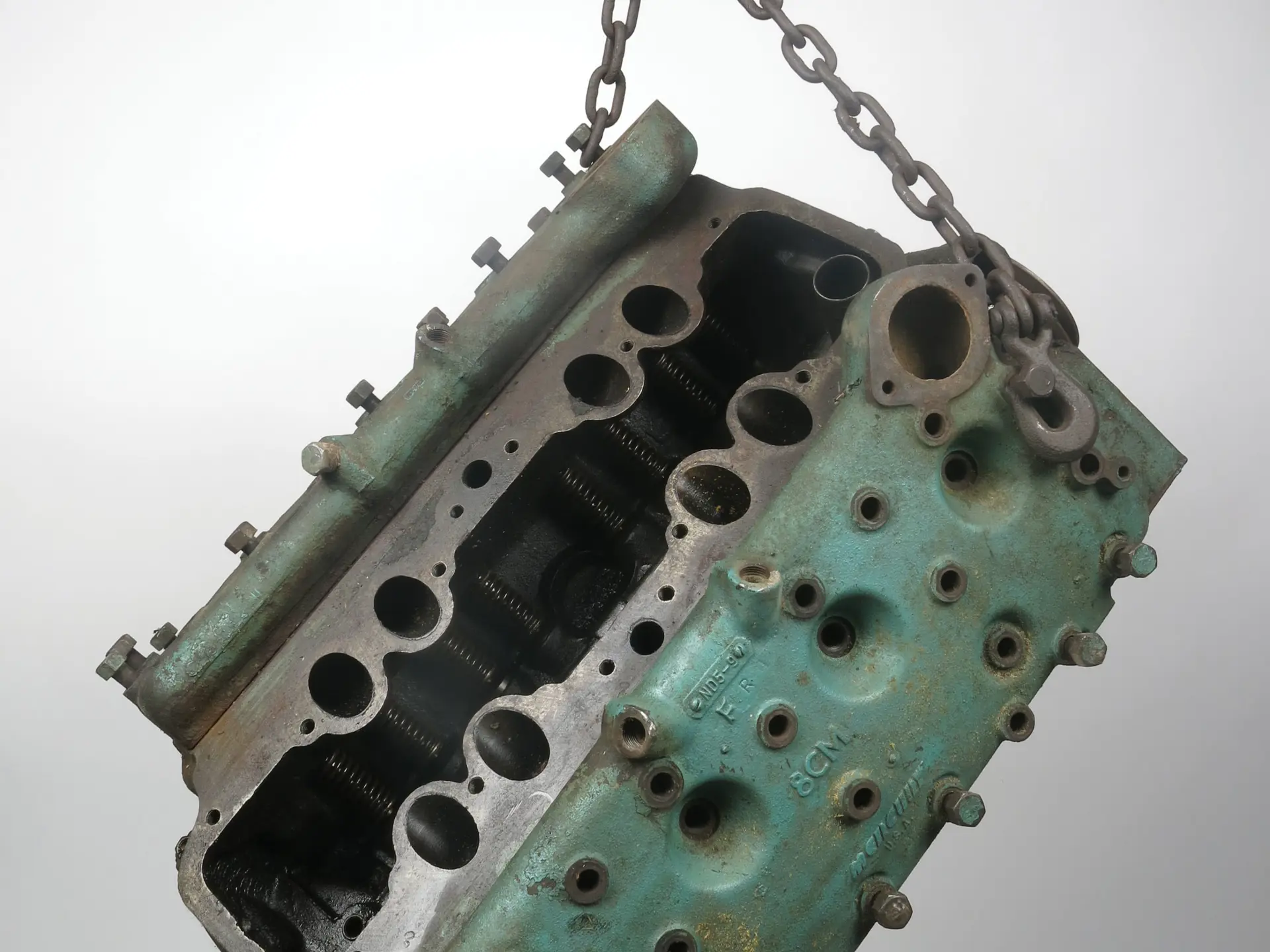 1949 - 1953 flathead block with 8CM Mercury heads (blue green color ...