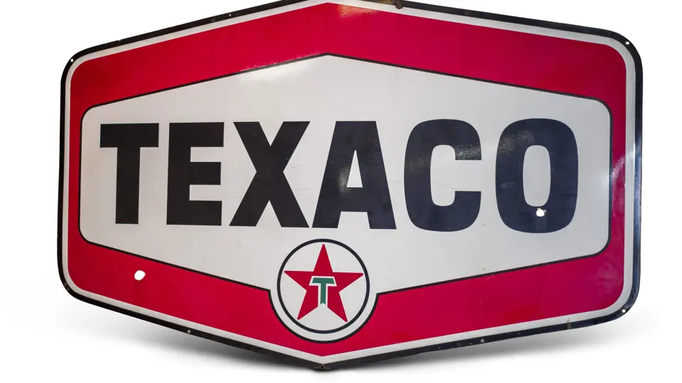 Texaco Large Porcelain Sign | THE MITOSINKA COLLECTION | RM Sotheby's