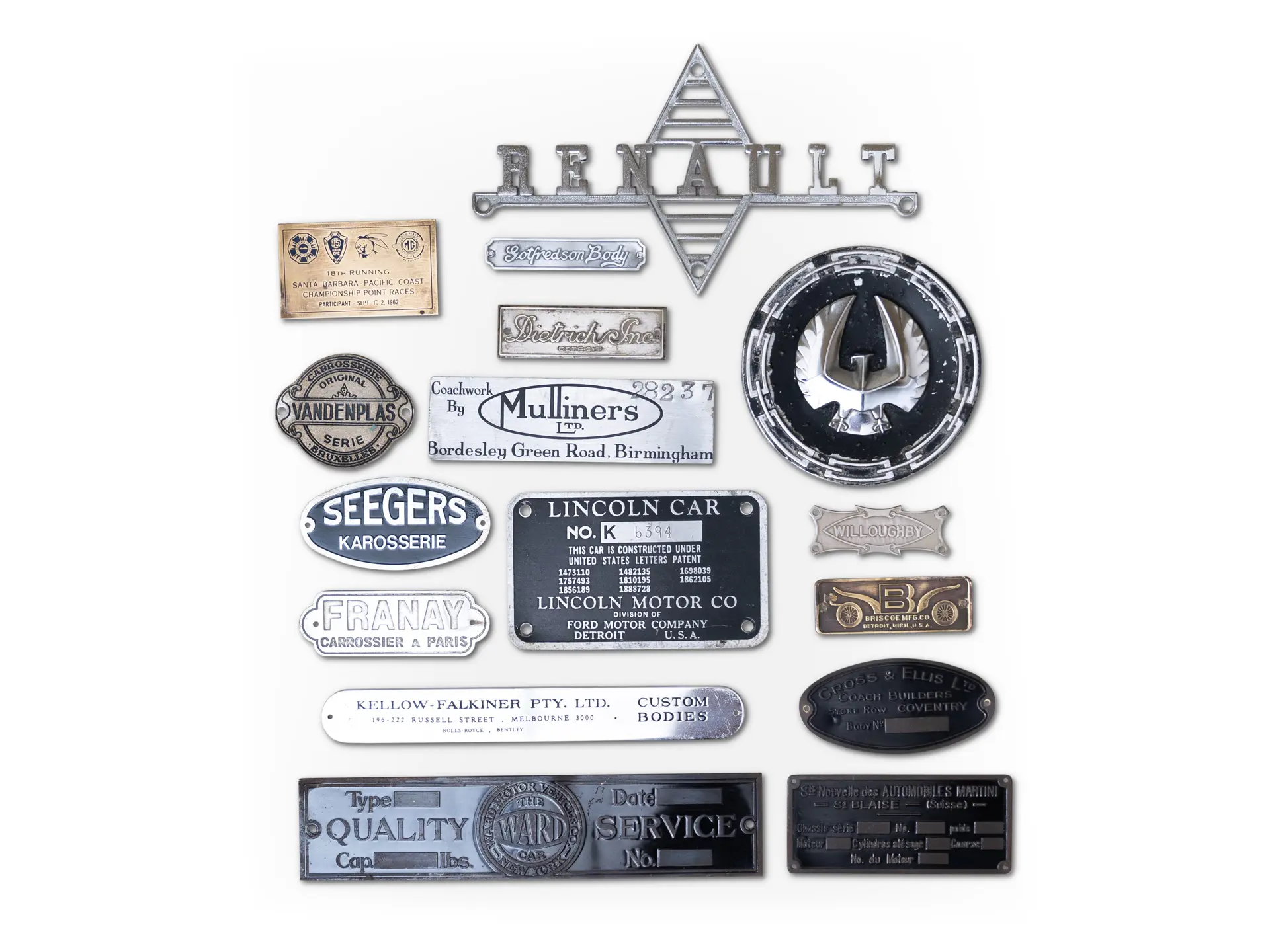Assortment of Car Badges | THE MITOSINKA COLLECTION | RM Sotheby's