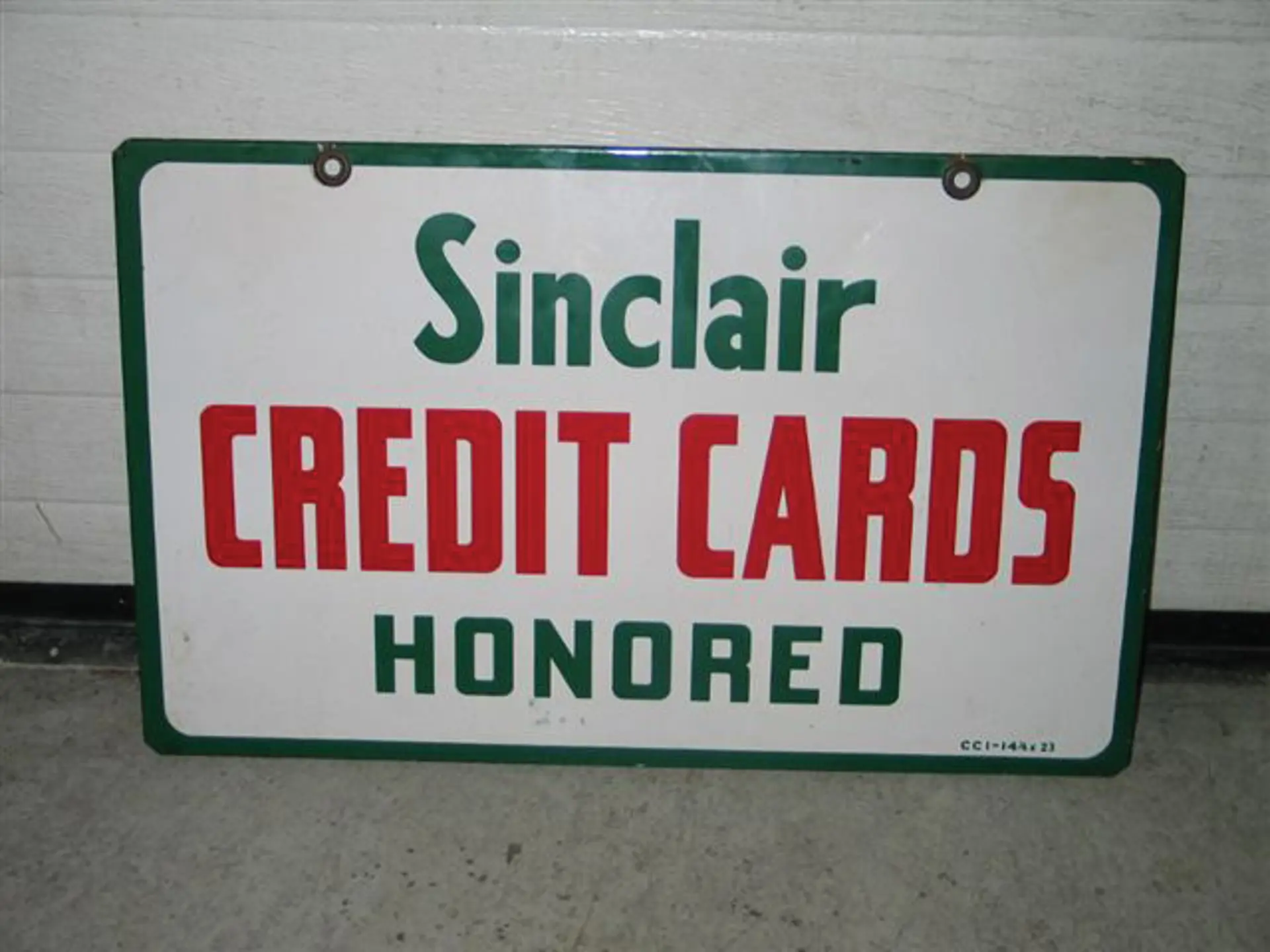 Sinclair Credit Cards Honored Porcelain Sign | The Florida Collector ...
