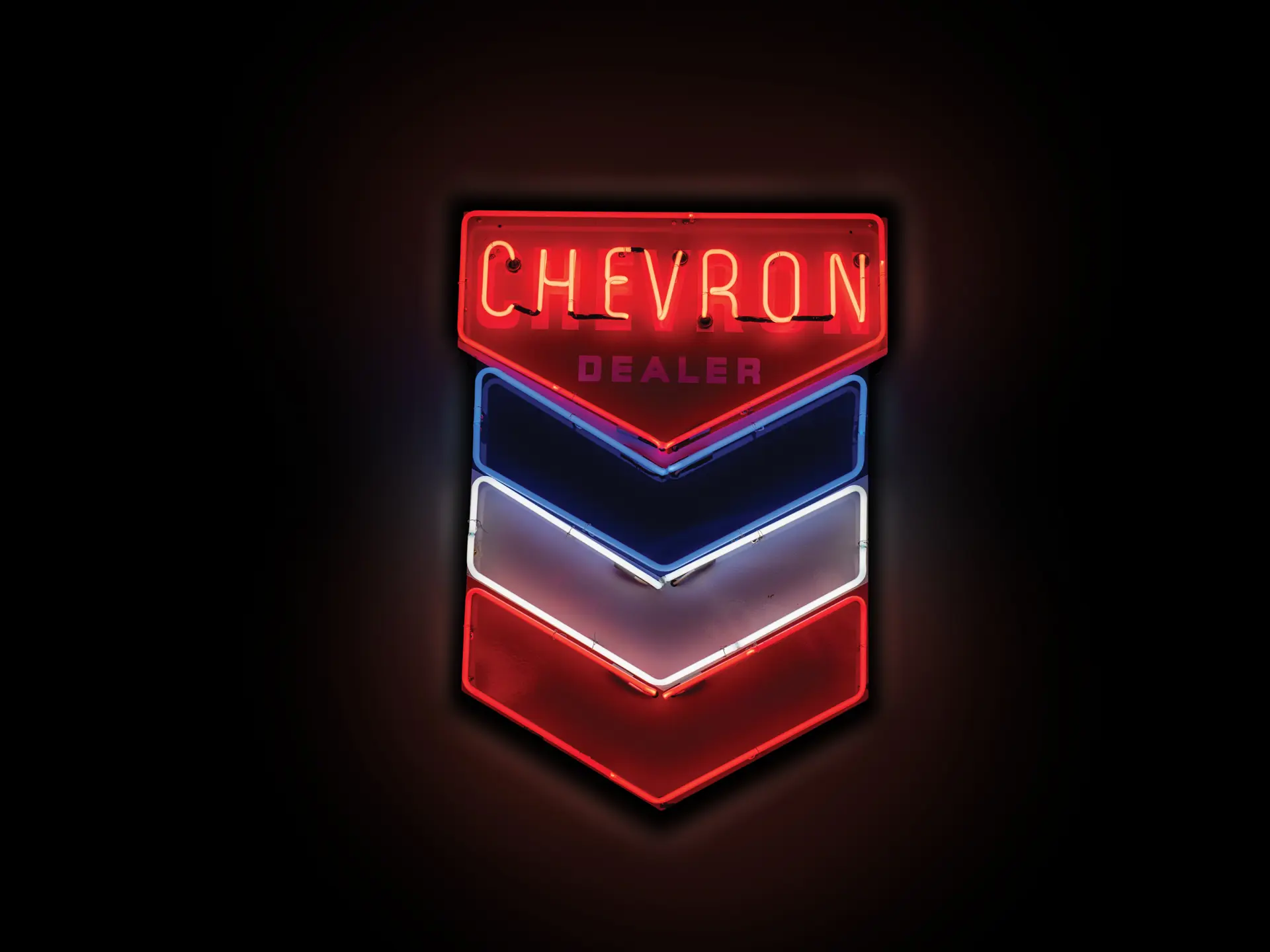 Chevron Dealer Neon Sign | The Dingman Collection | RM Sotheby's