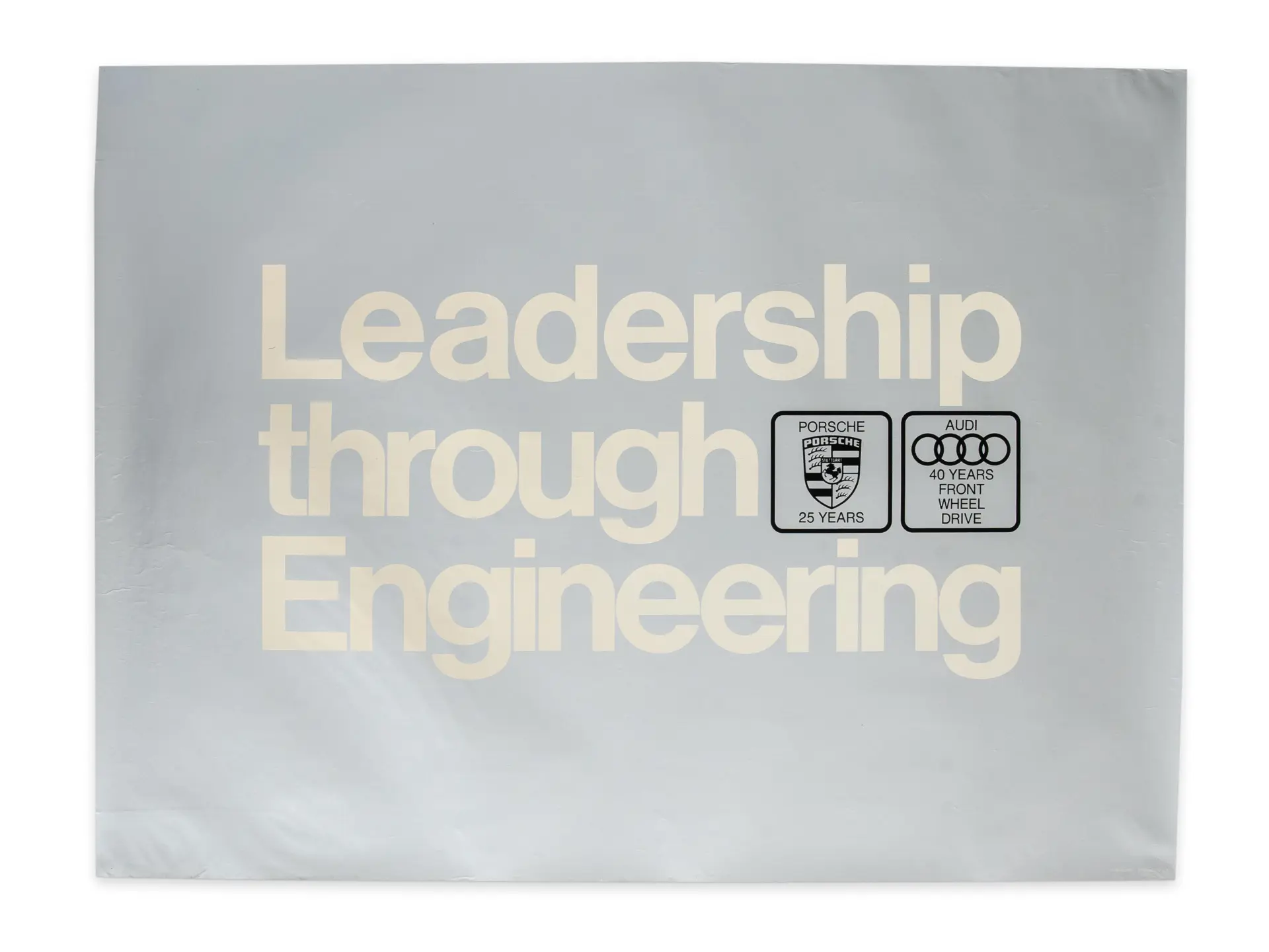 "Leadership through Engineering" Porsche and Audi Advertising Poster ...