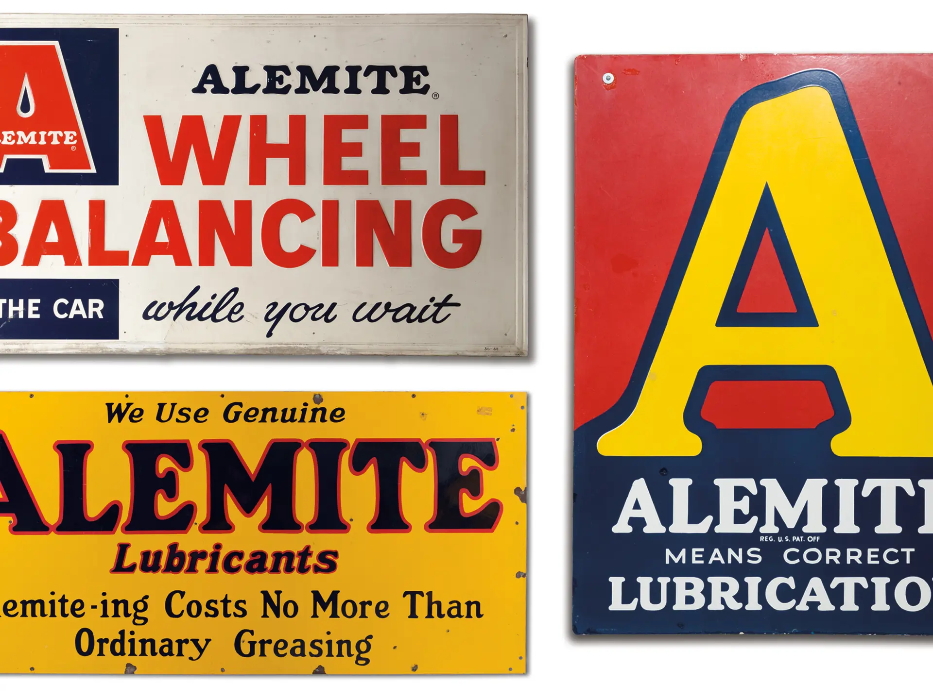 Three Alemite Signs | The Dingman Collection 2012 | RM Sotheby's