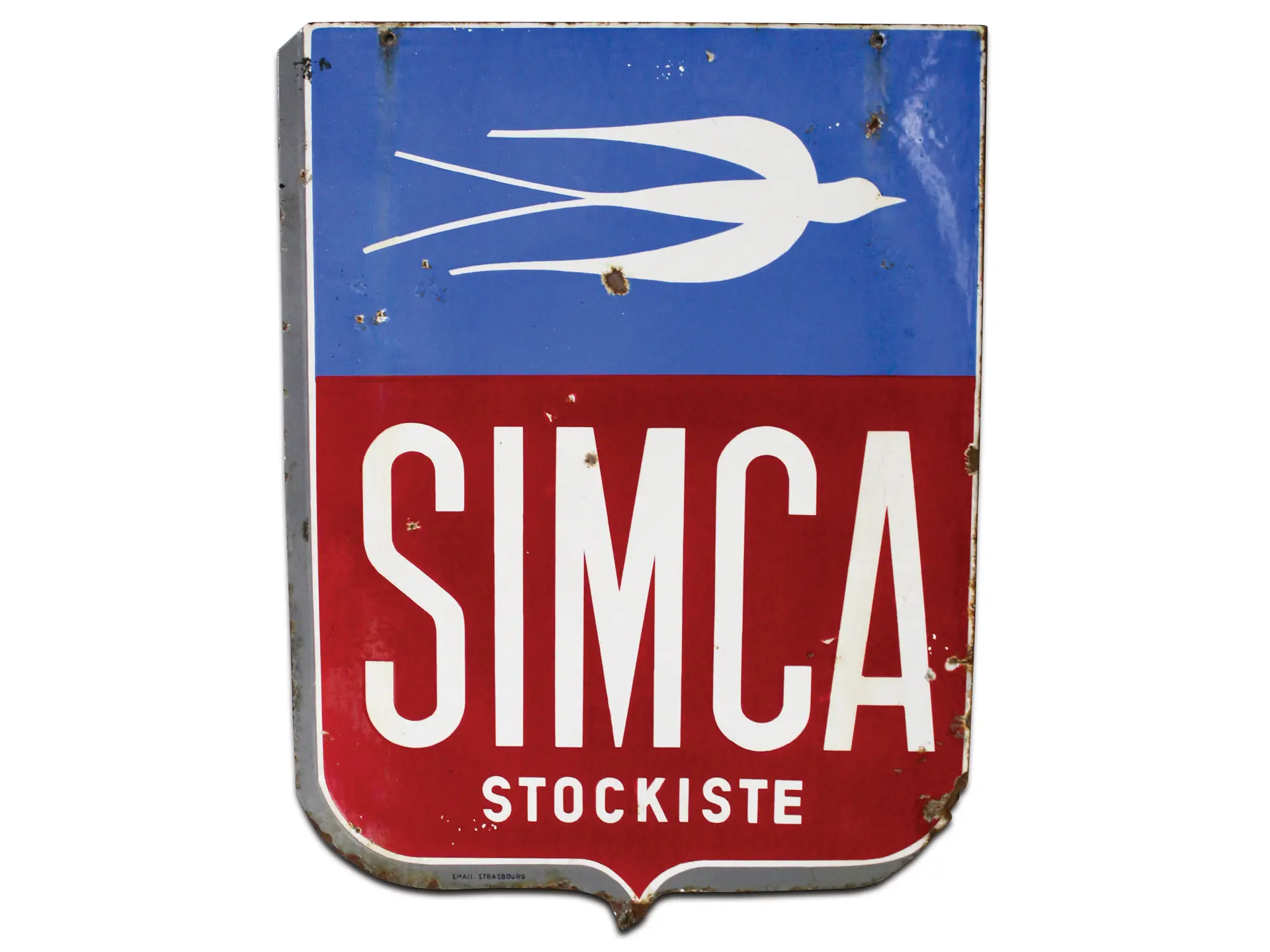 Simca-Fiat Porcelain Sign, French | Fort Lauderdale 2018 | RM Sotheby's