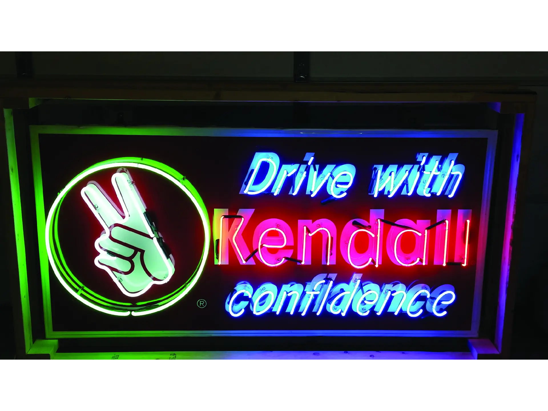 Kendall tin neon sign, 1950s, original, 36x72in | Auburn Fall 2016 | RM ...