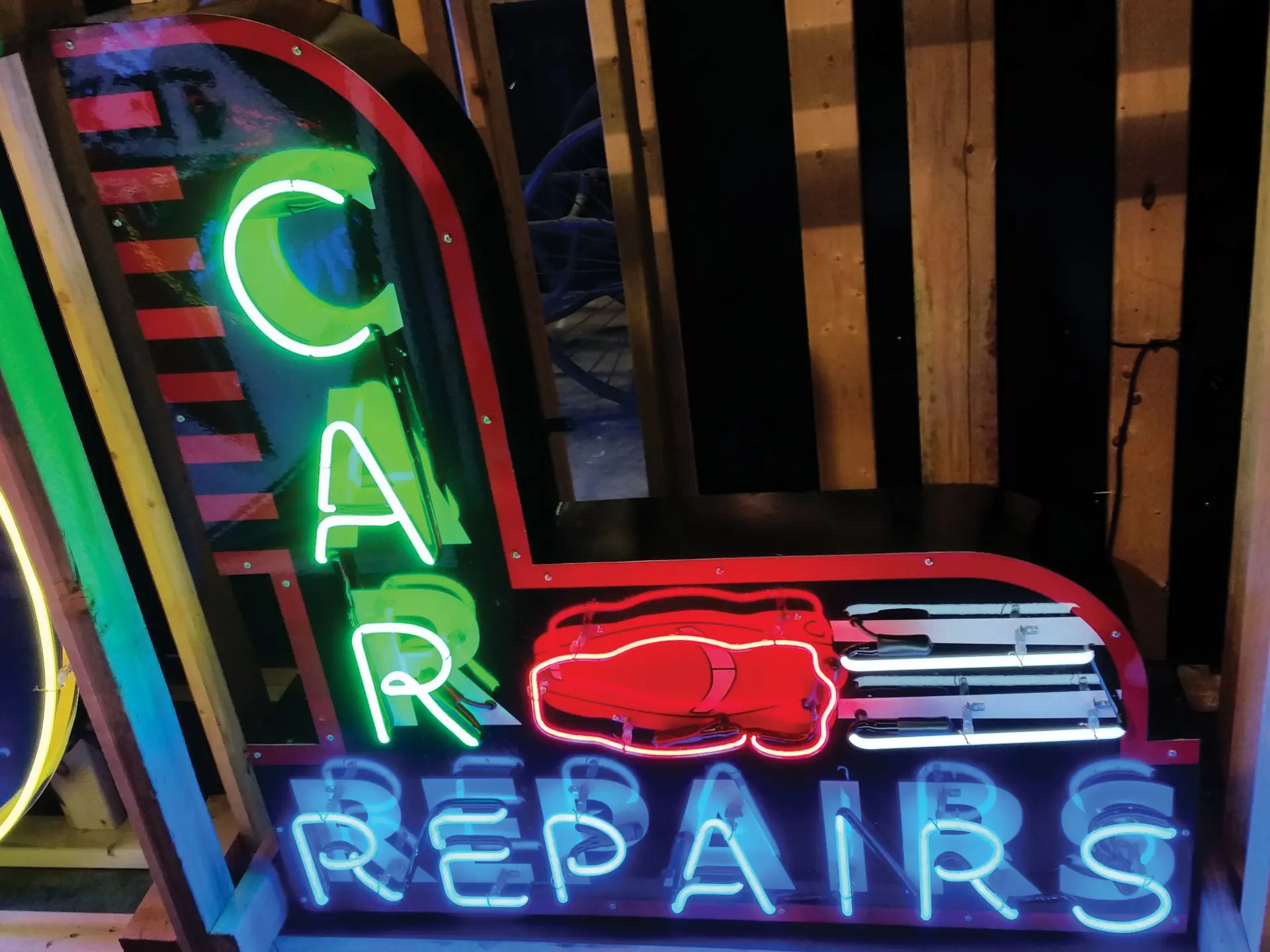 Car Repairs Tin Neon Sign, with Flasher, 48" x 48", New Neon ...