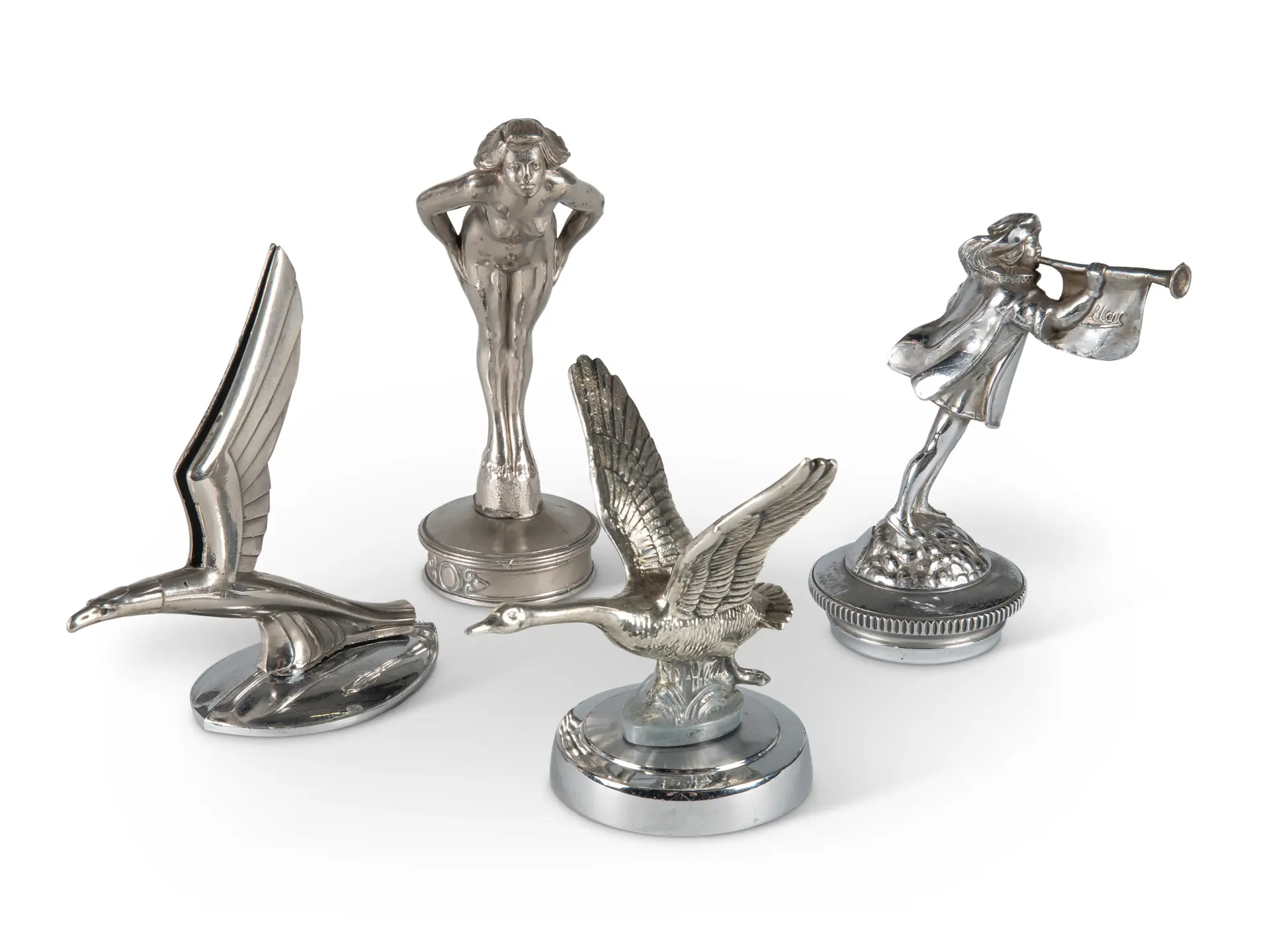 Four Classic Era Art Deco Automobile Mascots | Hershey 2025 | RM Sotheby's