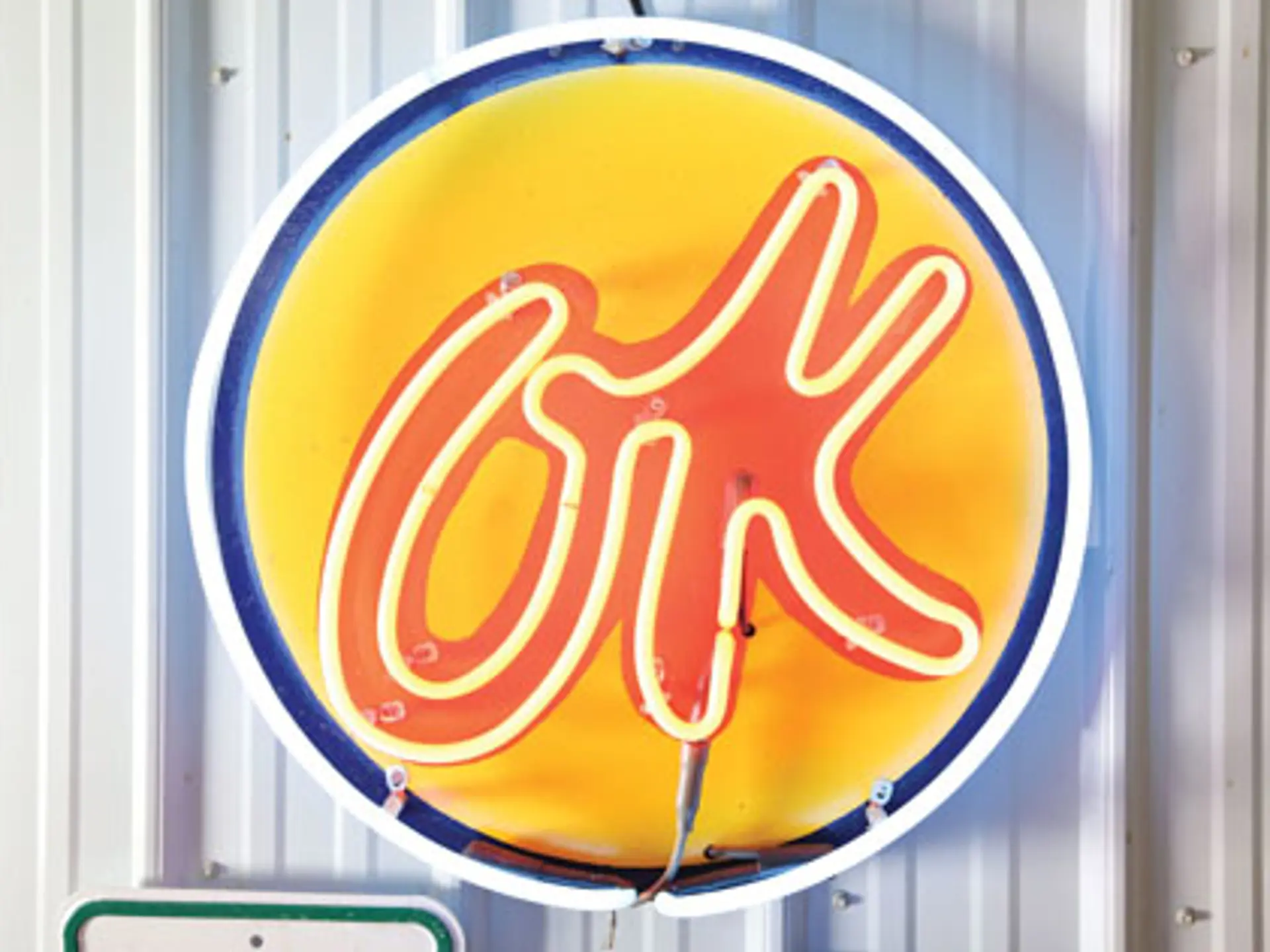 OK Neon Sign and two metal signs | Auburn Fall 2015 | RM Sotheby's