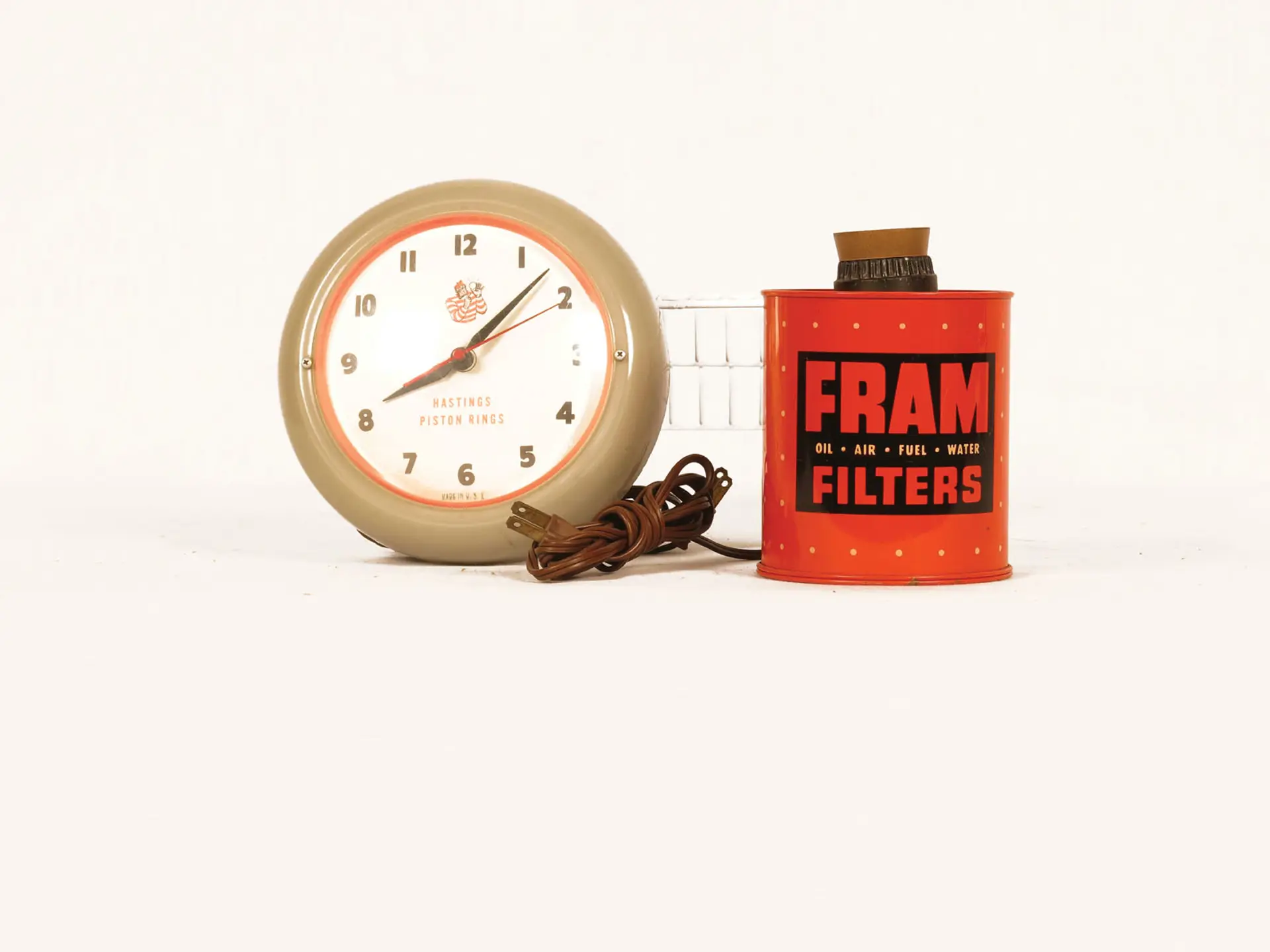 Fram Oil Filter Electric Cigar Lighter and a Small Hastings Piston Ring ...