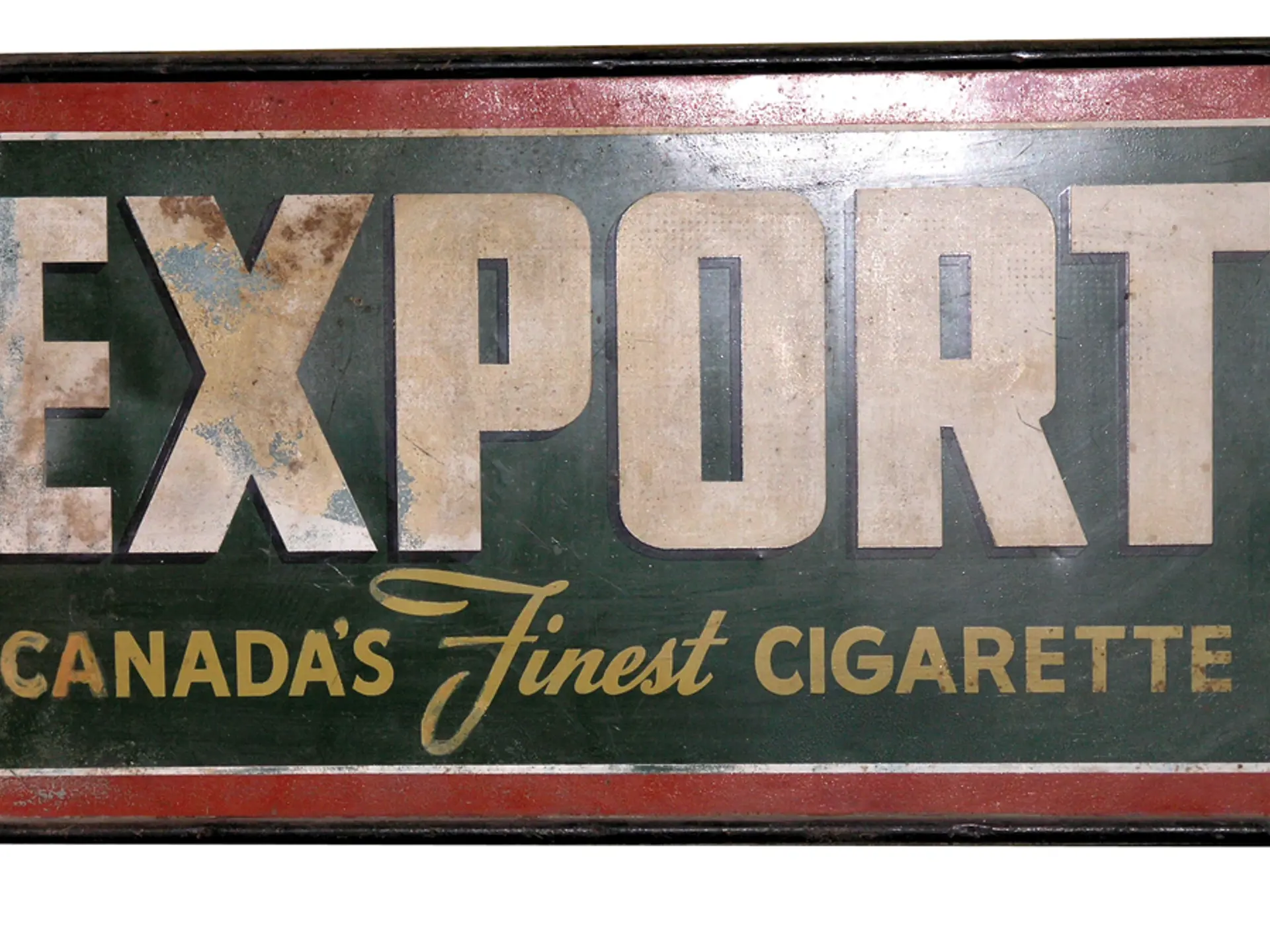 EXPORT CIGARETTES SIGN | Private Collection of Tom & Marlene Stackhouse ...
